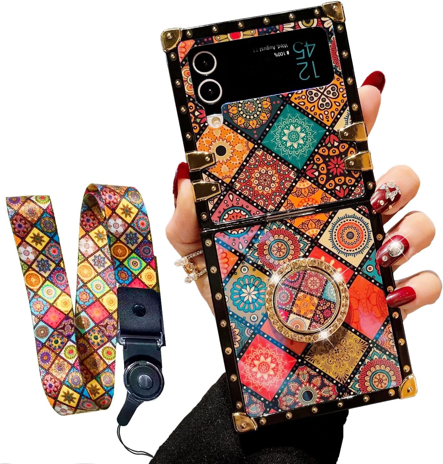 Amazon.com: Case for Galaxy Z Flip 3 2021 Cute Girls Women Cover with ...