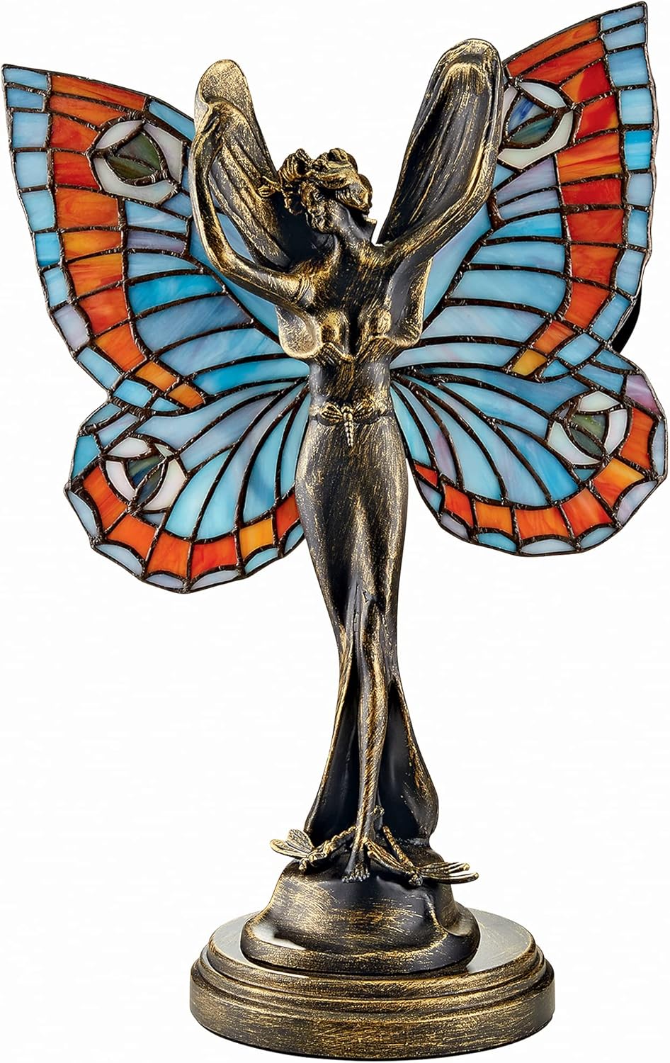 Amazon.com: Design Toscano Butterfly Fairy Tiffany Style Stained Glass ...