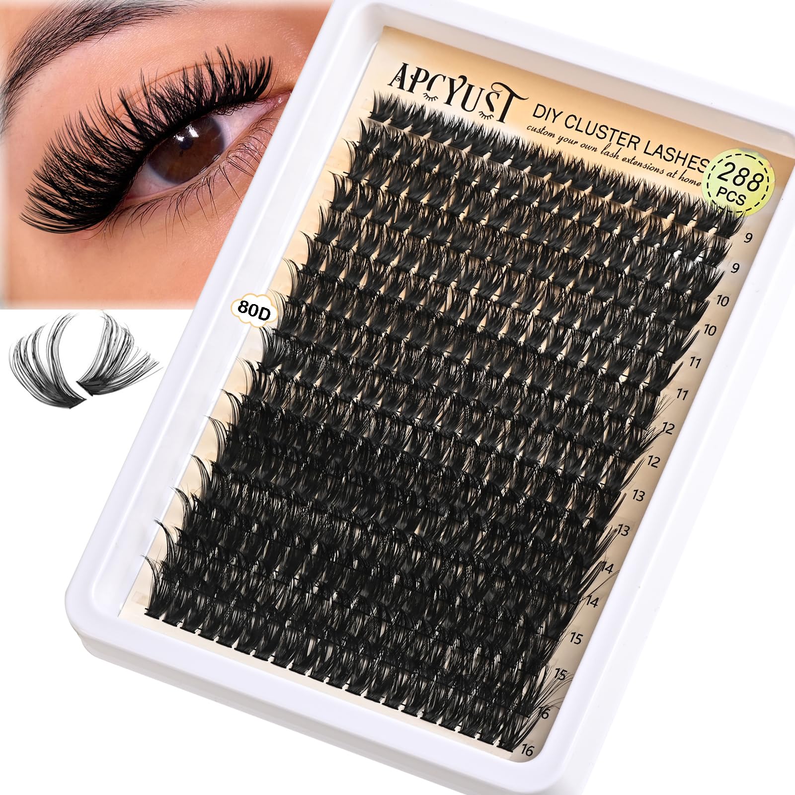 Amazon.com: APCYUST Eyelash Clusters Wispy Lash Clusters Fluffy Cluster ...