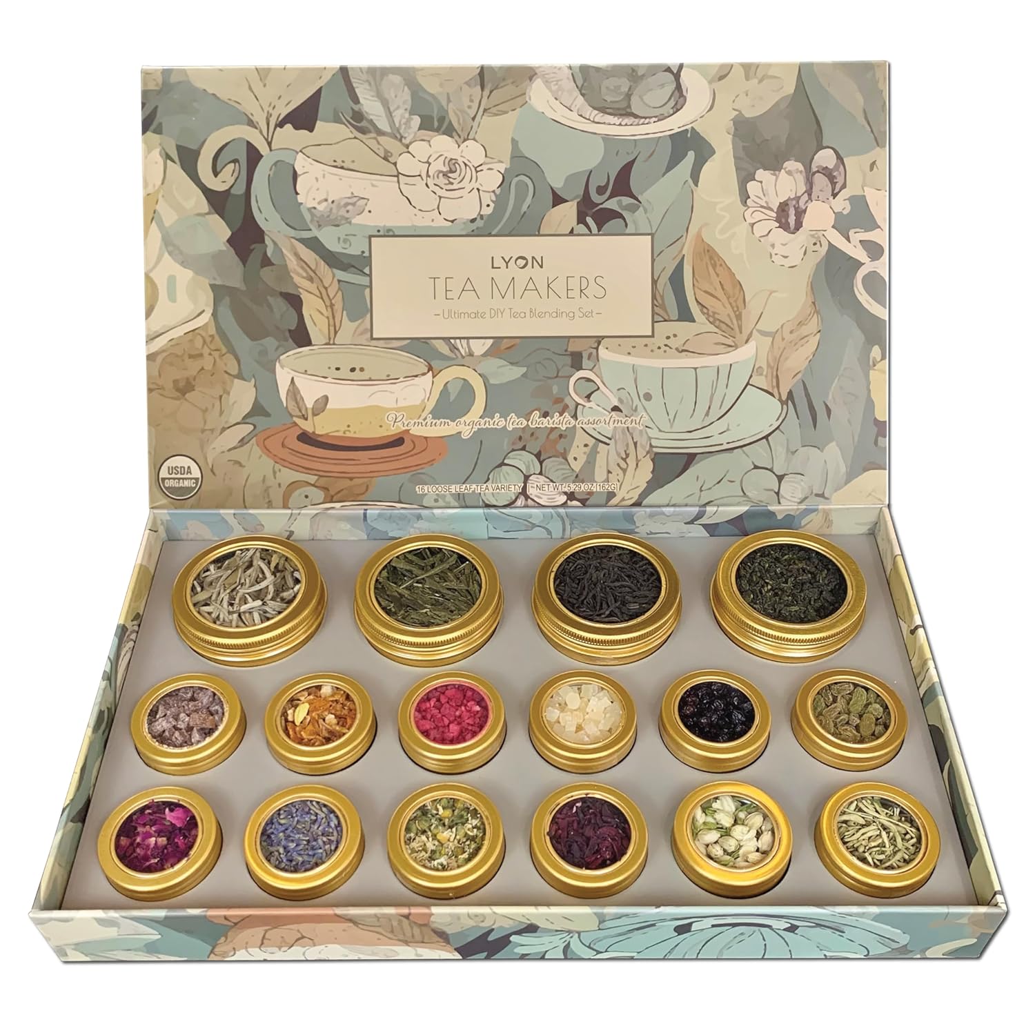 Amazon.com : Lyon DIY Tea Blending Set-16 Tin Variety Pack-Premium ...