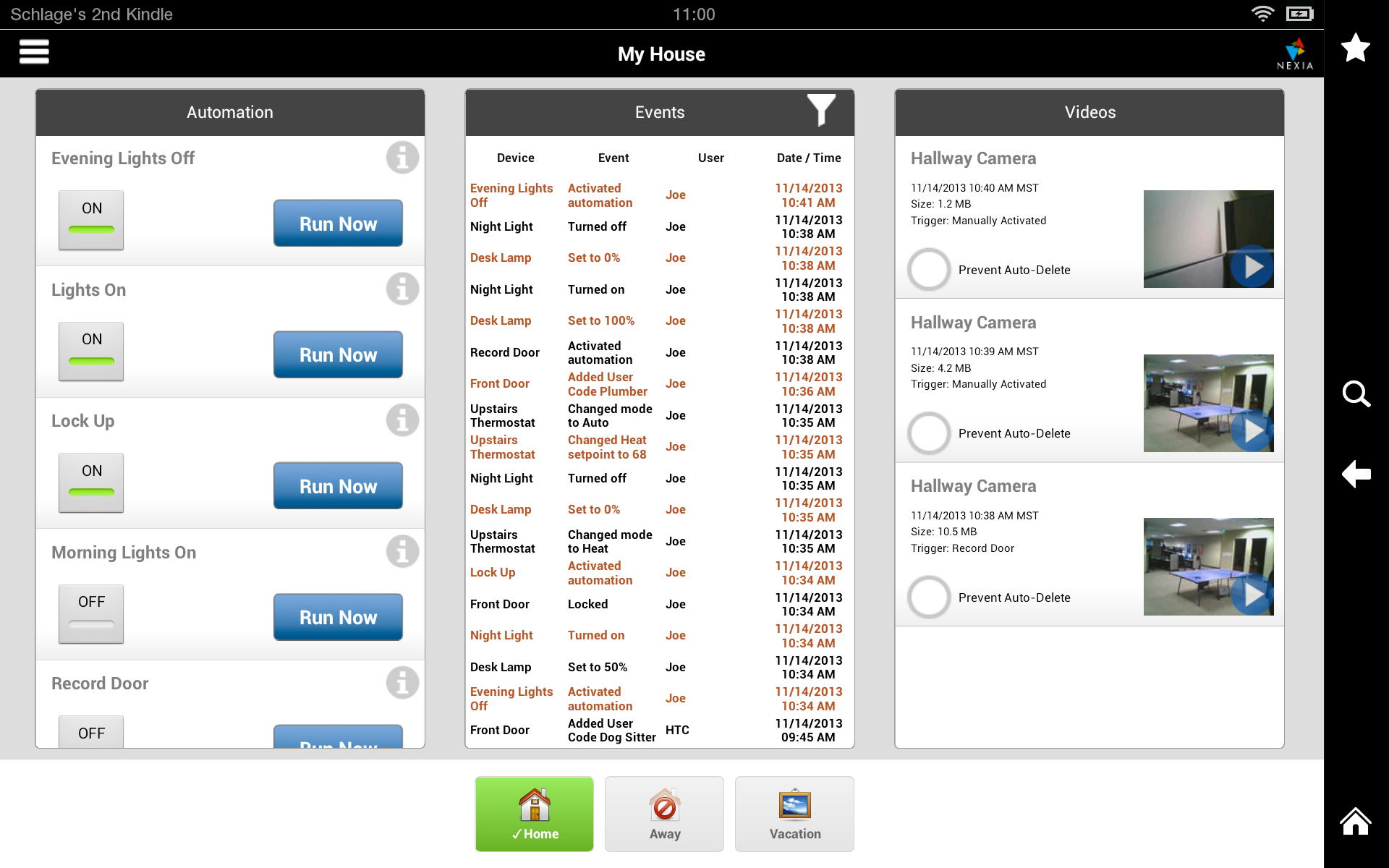 Nexia Home Intelligence Tablet - App on Amazon Appstore