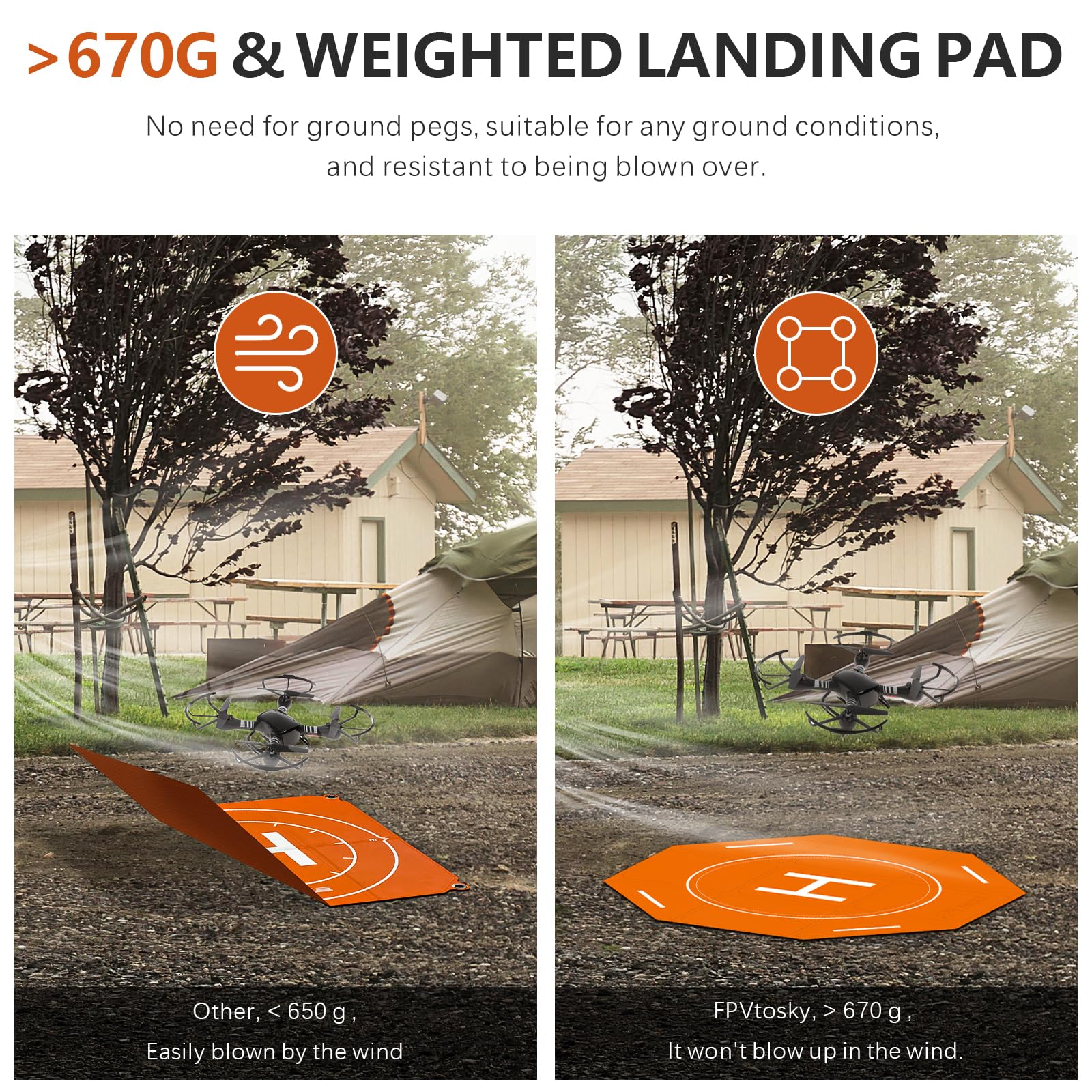 Snapklik.com : FPVtosky Drone Landing Pad, Octagonal Nighttime ...