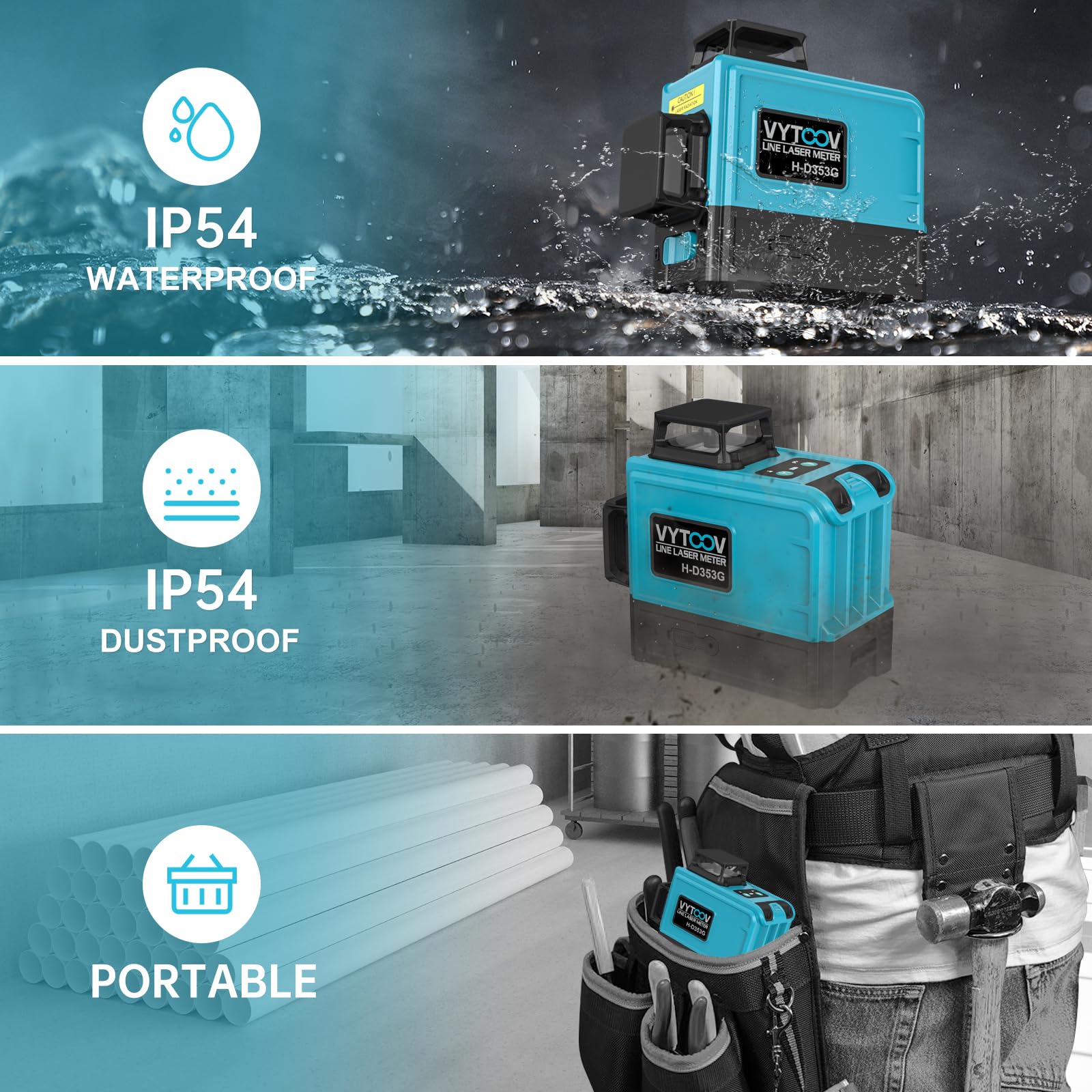 Snapklik.com : Laser Level, 3x360 Self-leveling Laser Level For ...