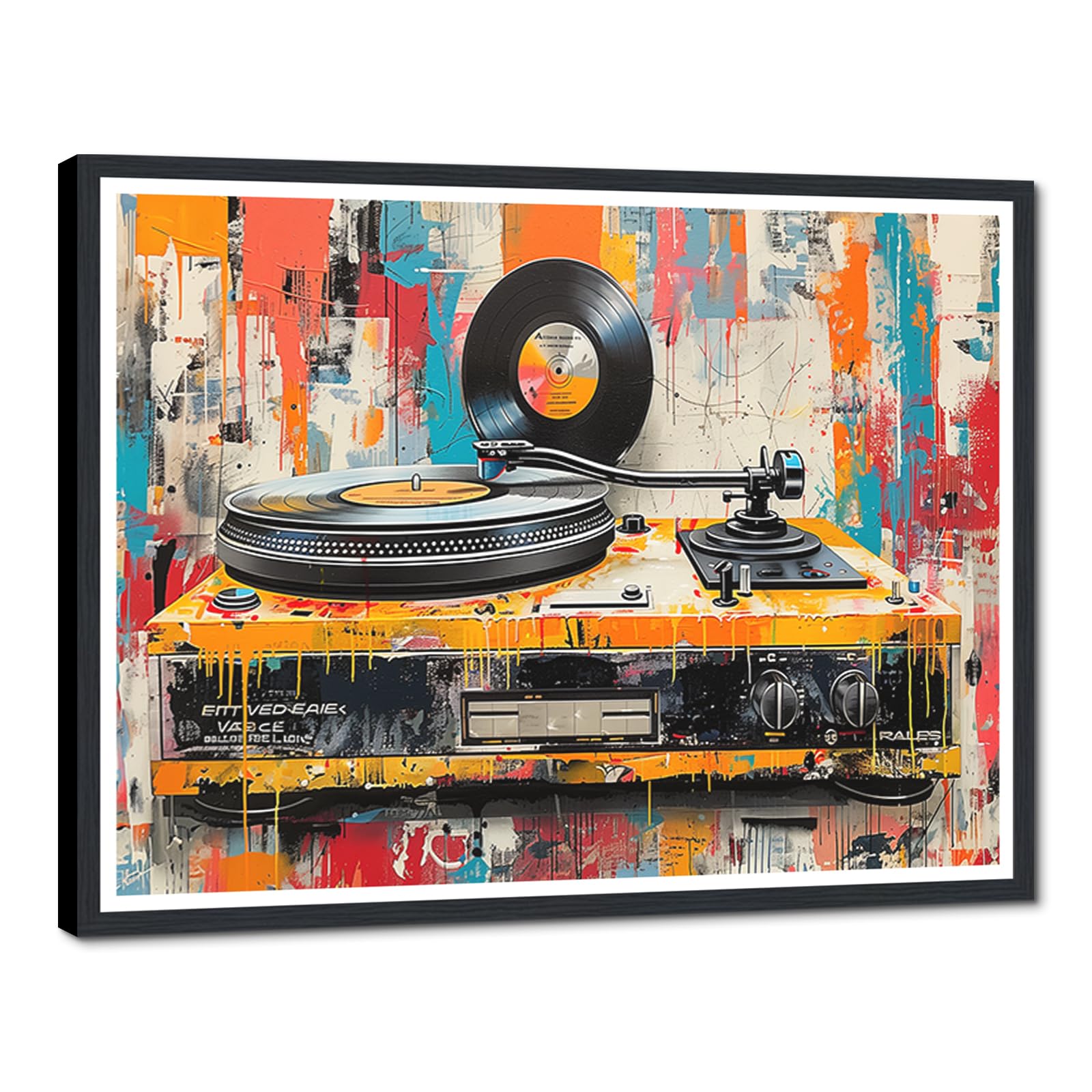 Amazon.com: Novatique Retro Music Record Wall Art Vinyl Record Player ...