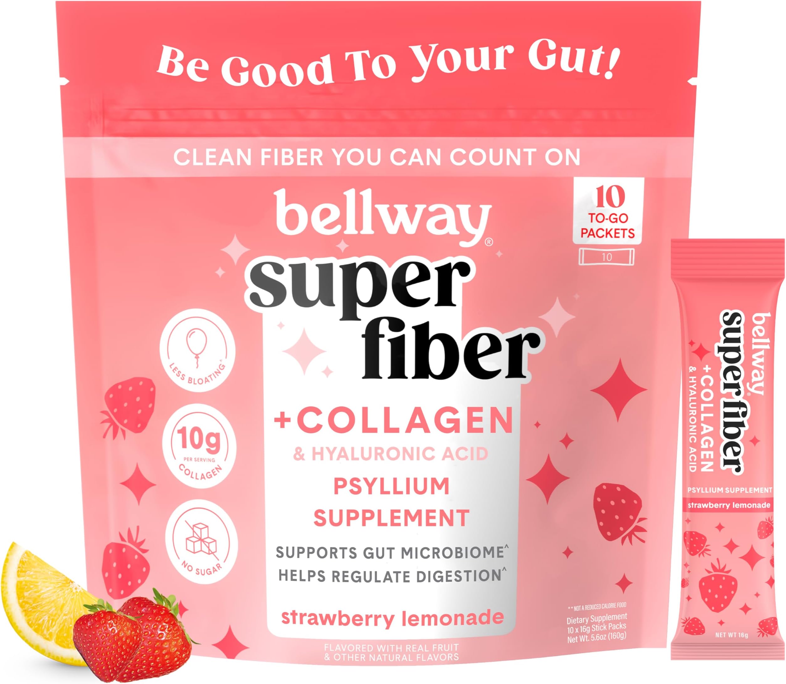 Amazon.com: Belli Welli Daily Fiber Supplement Powder with Collagen ...