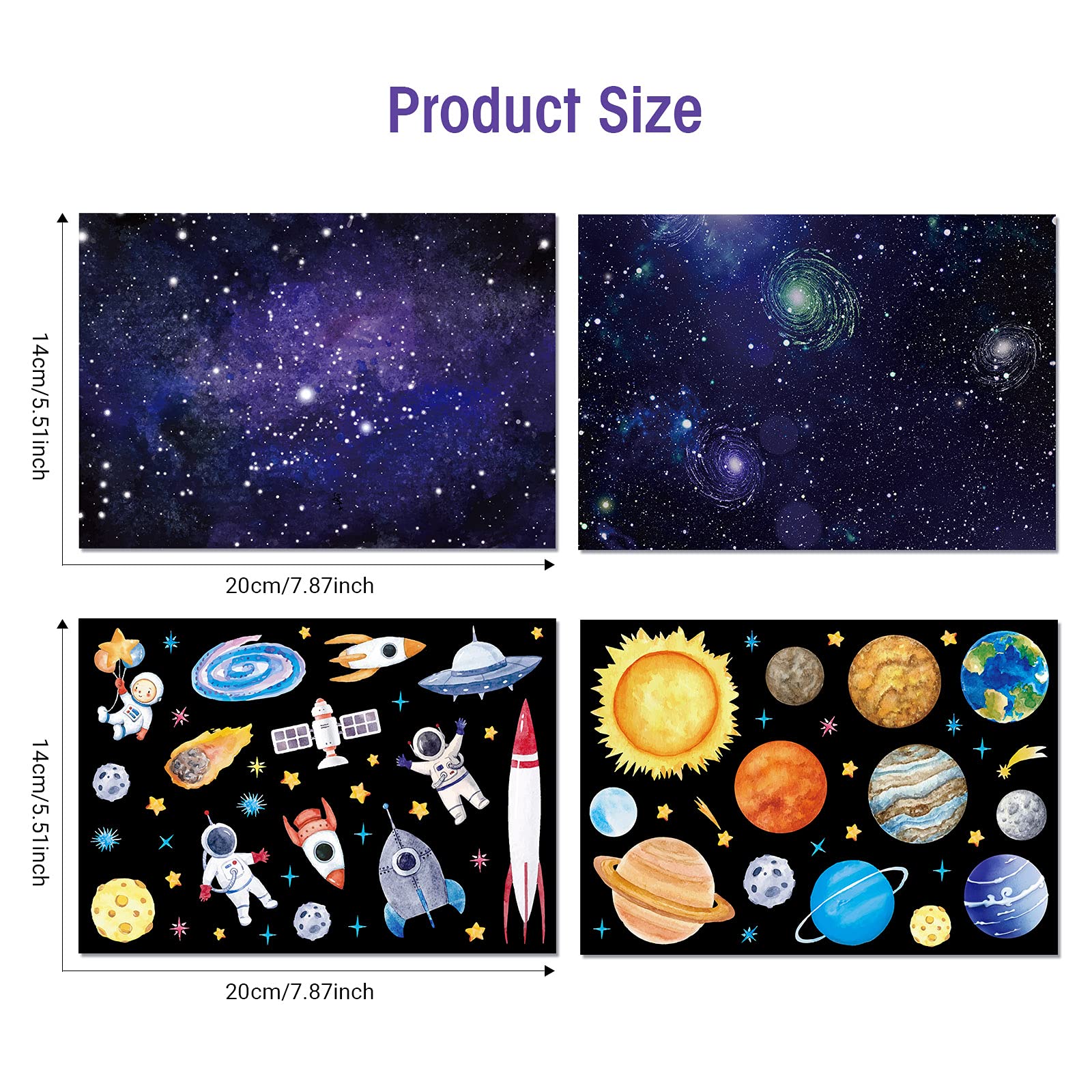 24 Sheets Solar System Stickers Mix and Match Outer Space Stickers DIY ...