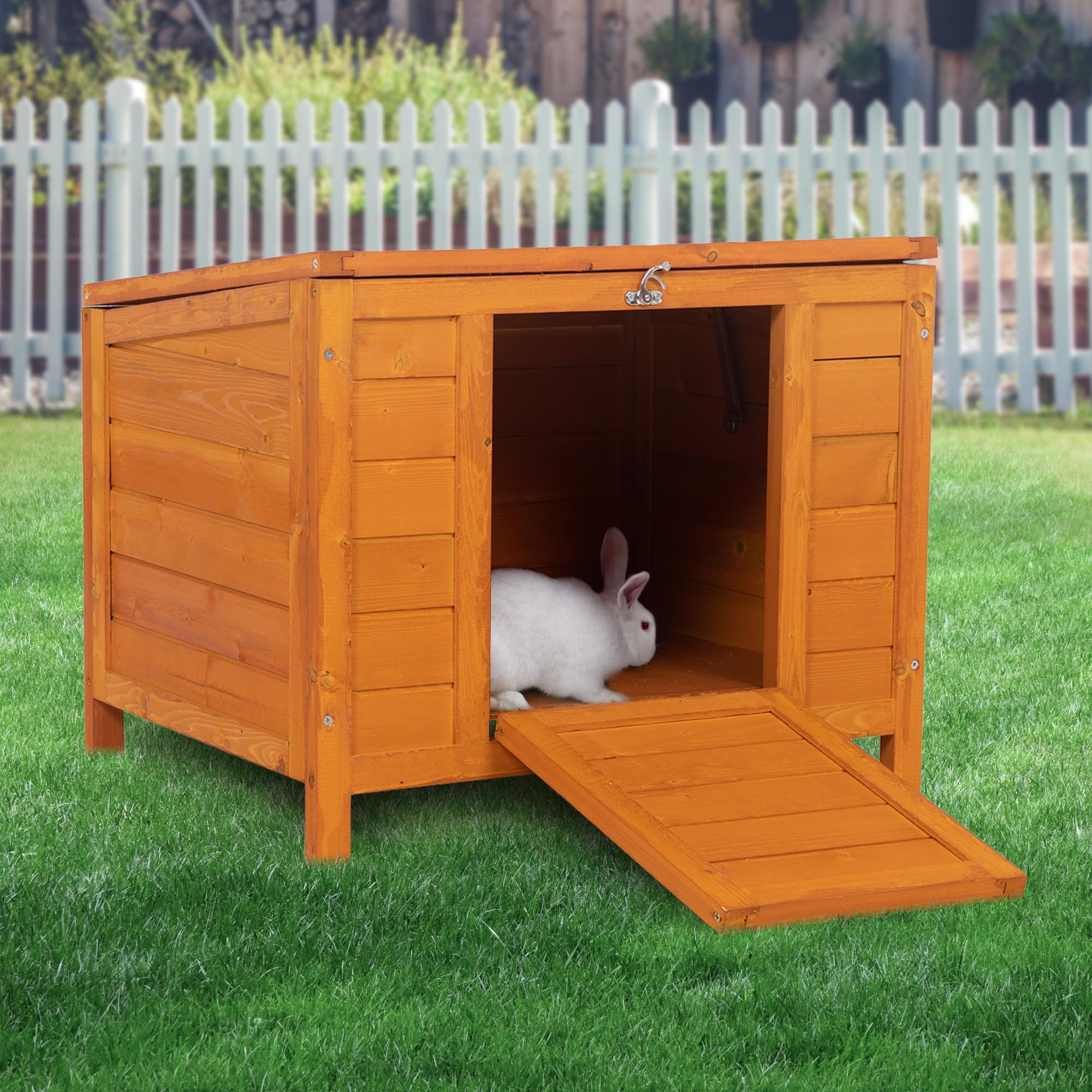 Snapklik.com : NicBex Rabbit Cage 23" L Wood Rabbit Hutch