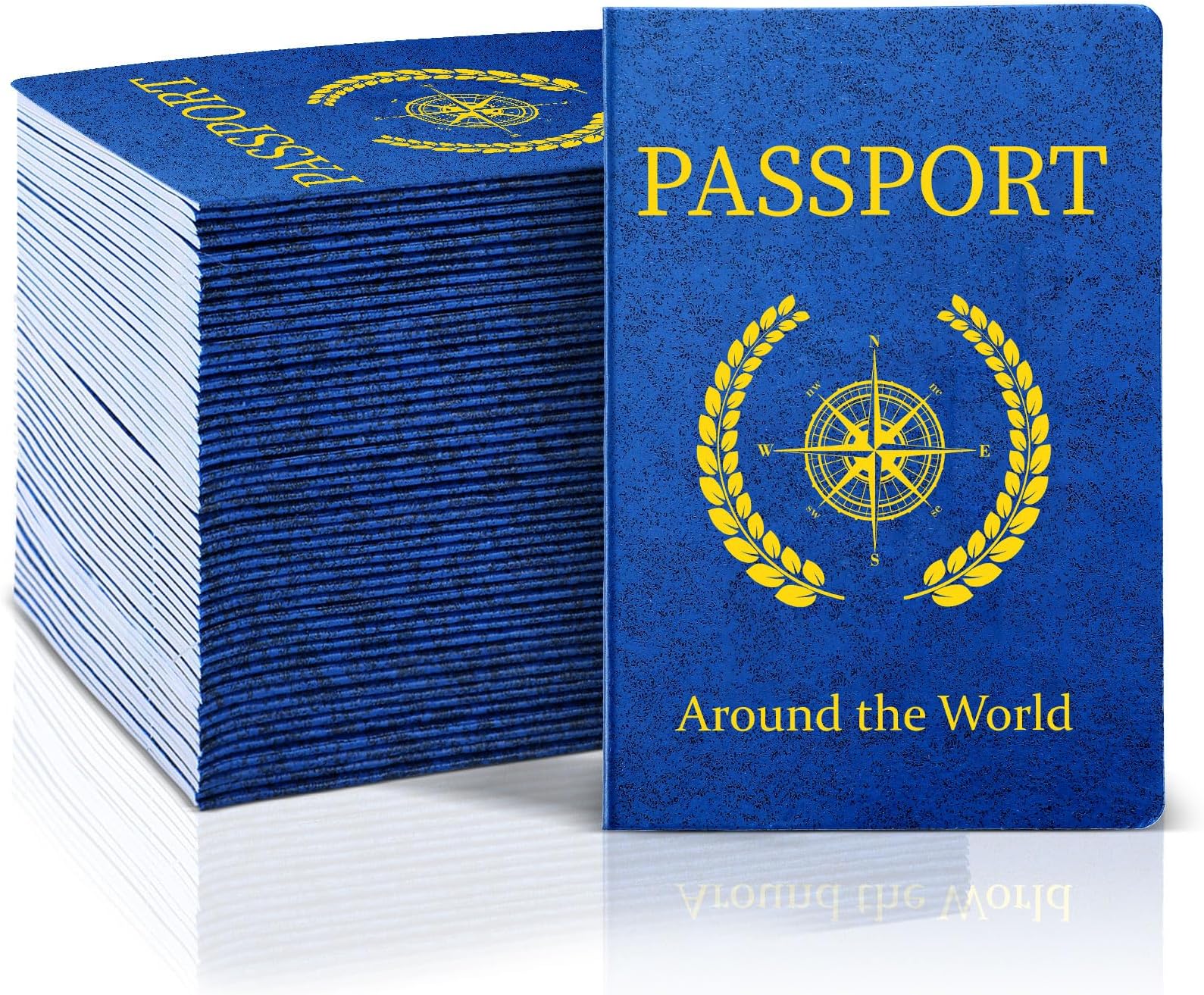 Woanger 50 Pcs 50 Pcs Blank Passport Book Blue Passport Notebook Bulk 4 ...