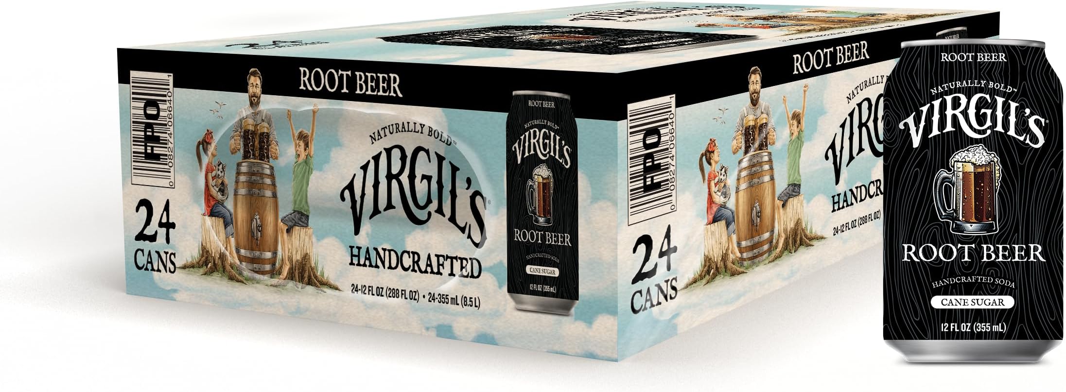 Amazon.com : Virgil's Handcrafted Soda, Root Beer - 24 Pack, Cans ...