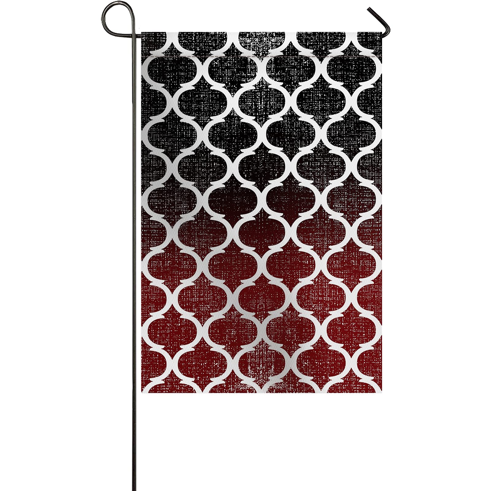 Red Flag Black Moroccan Design