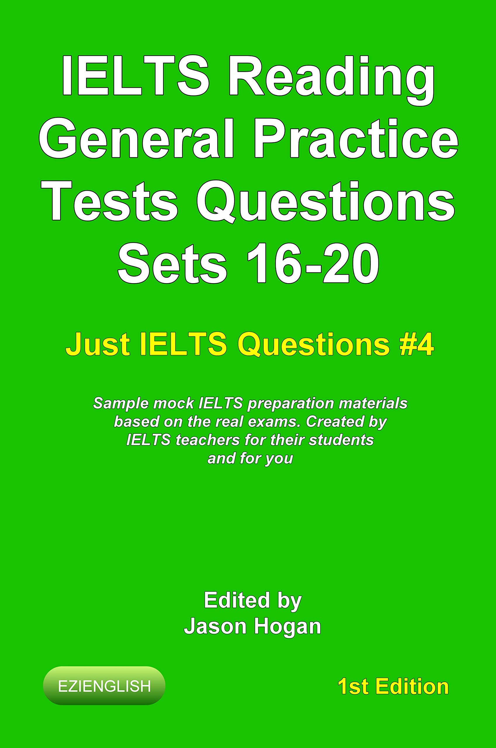 Buy IELTS Reading. General Practice Tests Questions Sets 16-20. Sample ...