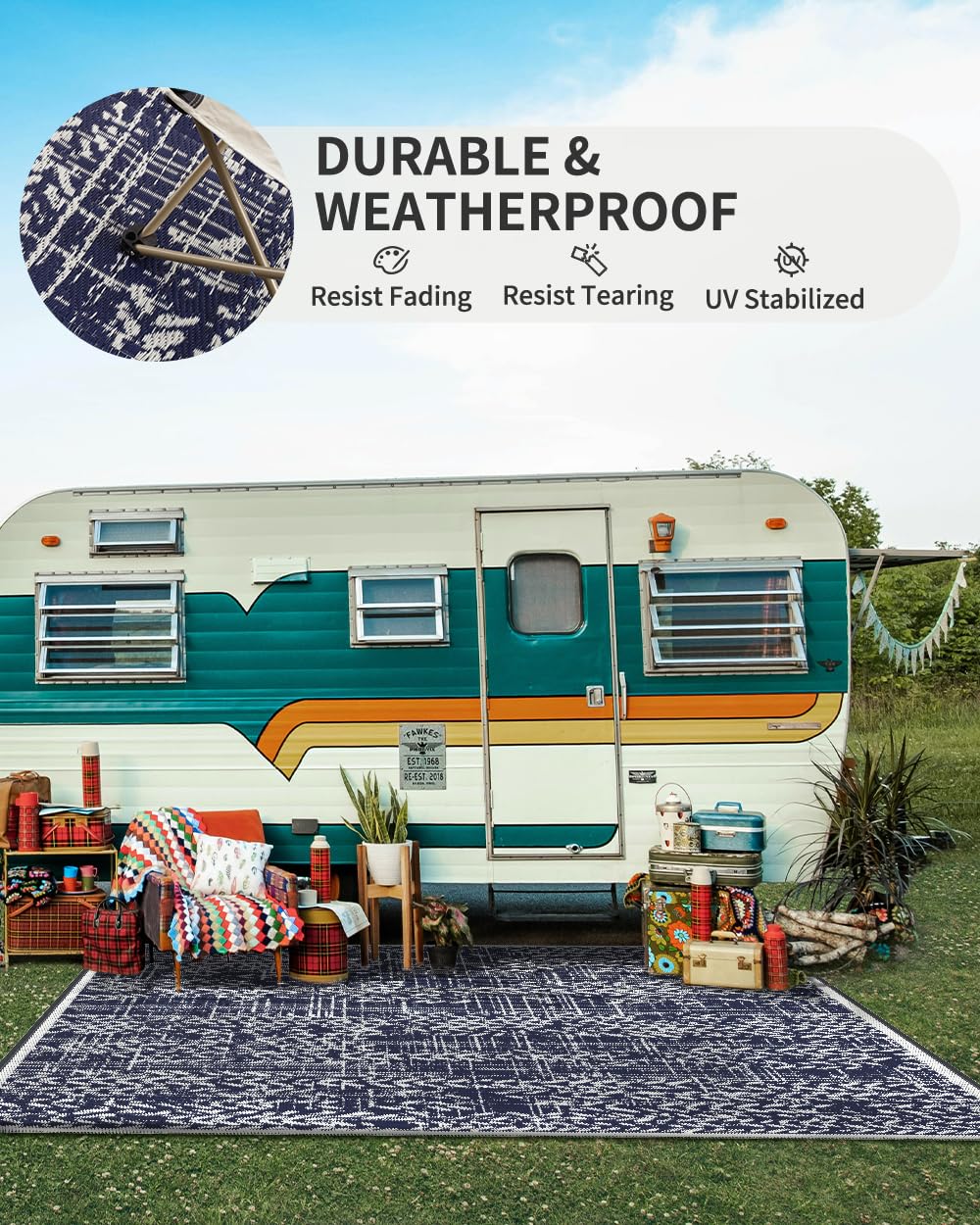 Snapklik.com : Outdoor Rug Waterproof-Patio Rug Mat 6x9 Outdoor Carpet ...