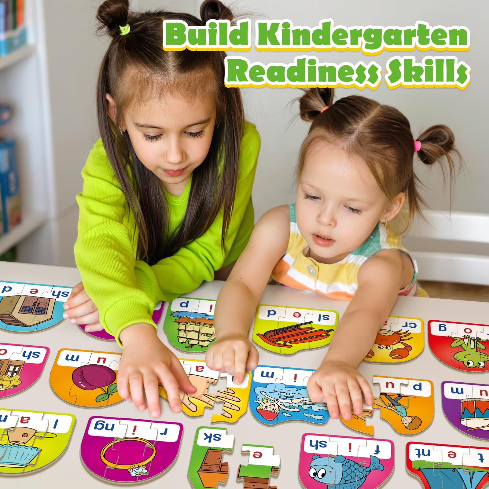 Phonics Learning Games CVCC & CCVC Phonics Puzzle Cards - Alphabet Word ...