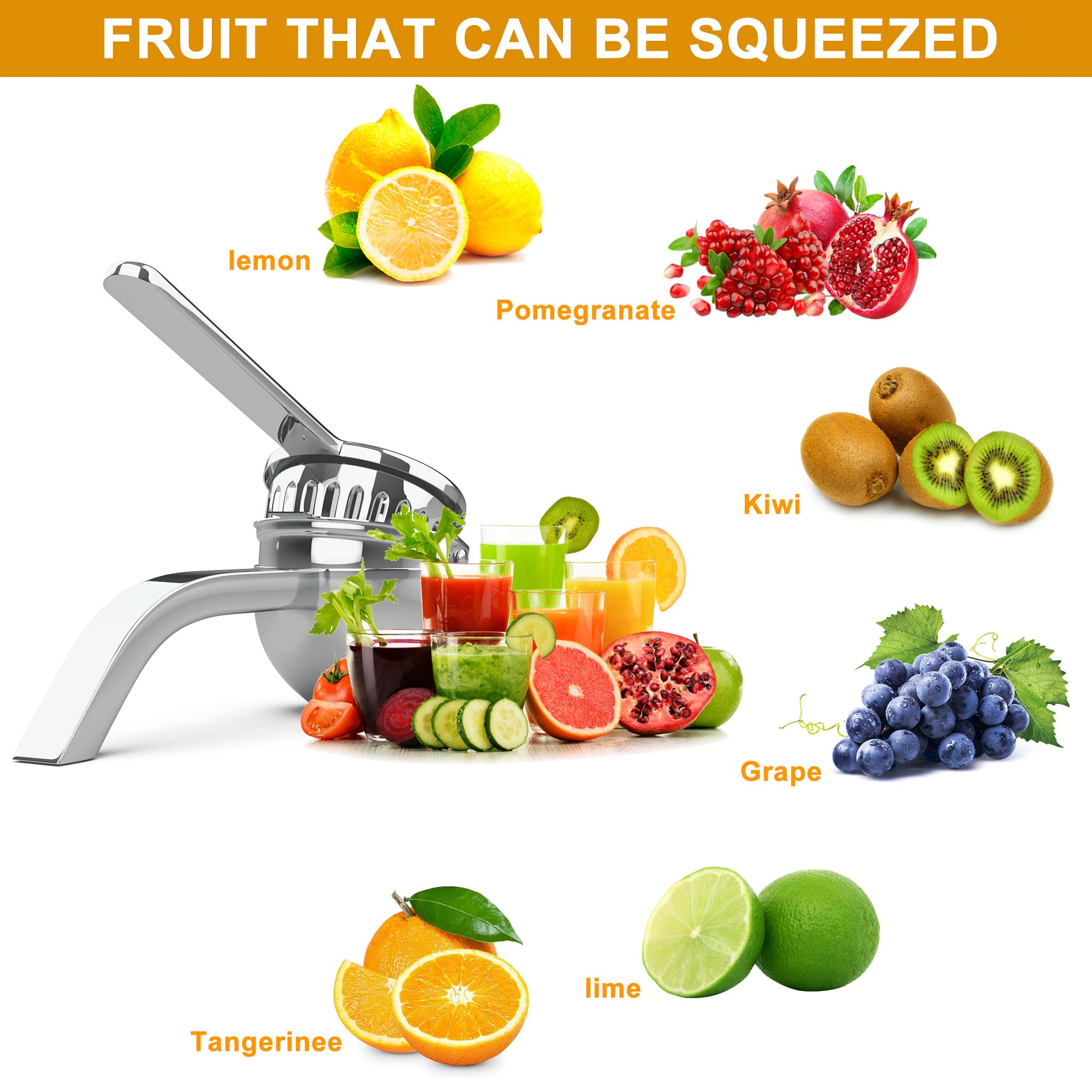 Snapklik.com : Large Lemon Squeezer, Manual Juicers Stainless Steel ...
