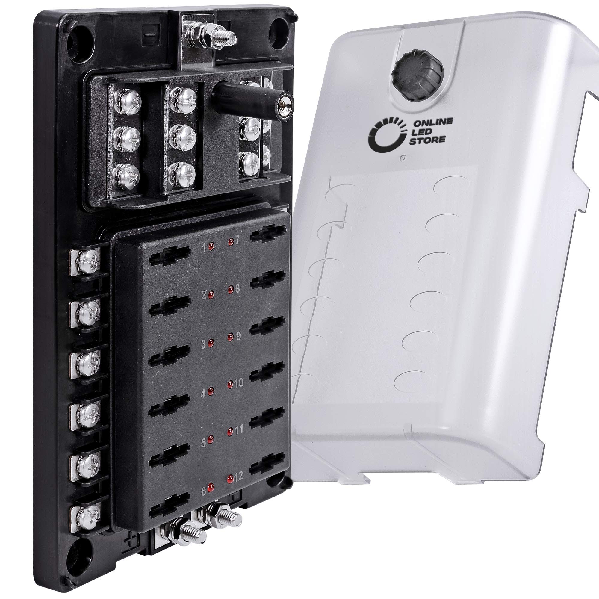 10 Way Fuse Block With Ground Negative Bus For Automotive | Desertcart ...