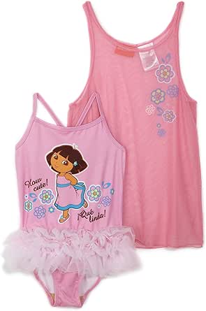 Amazon.com: Dora the Explorer Little Girls' 2 Pc Swim Set: Fashion One ...