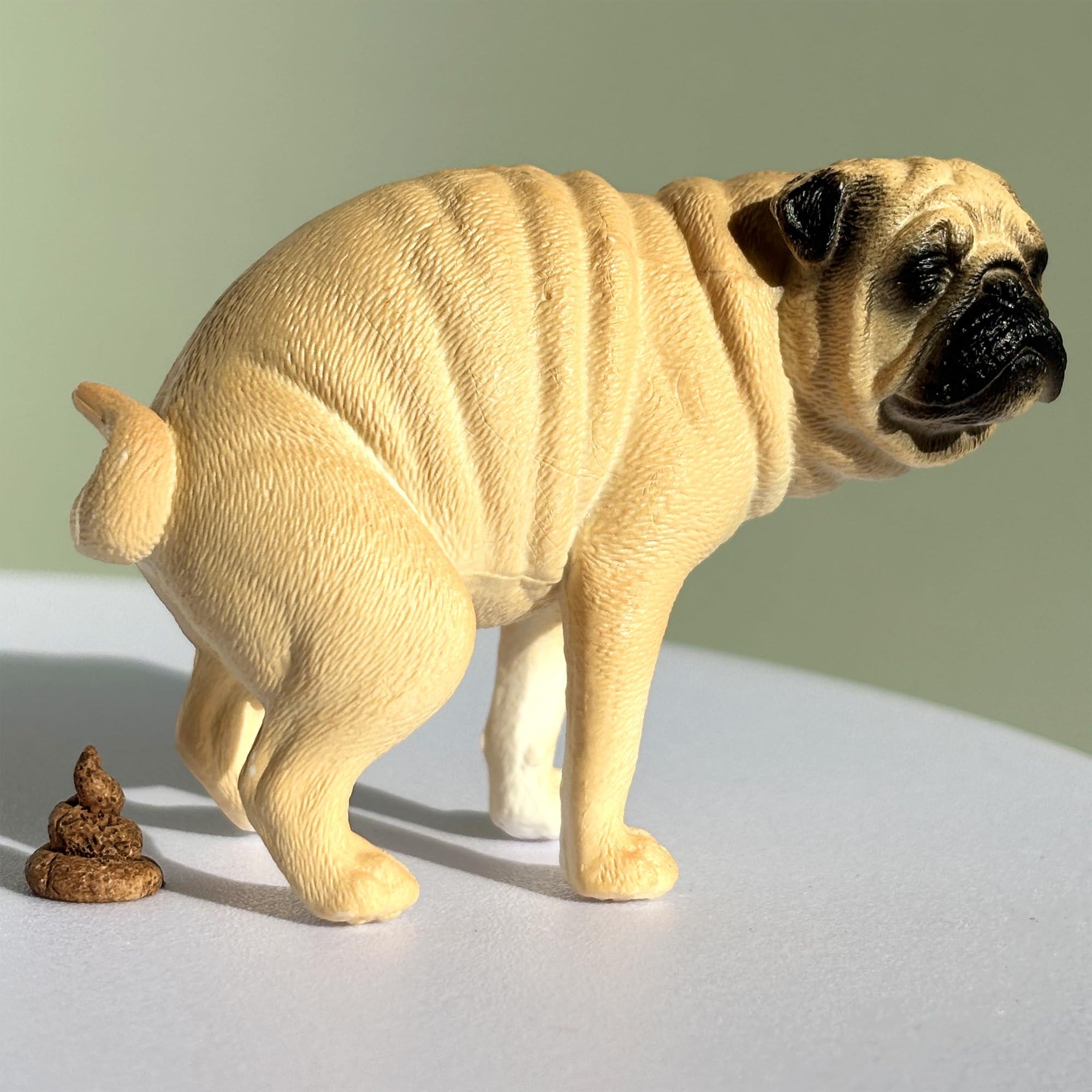 Amazon.com: Basuo-9Q Collectibles Pooping Pug Puppy Statue Realistic ...