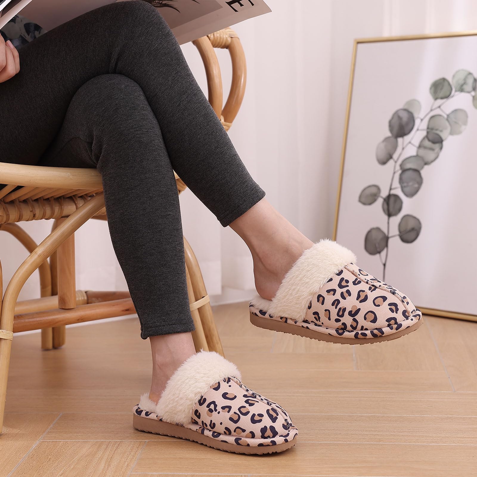 Snapklik.com : Litfun Womens Fuzzy Memory Foam Slippers Fluffy Winter ...