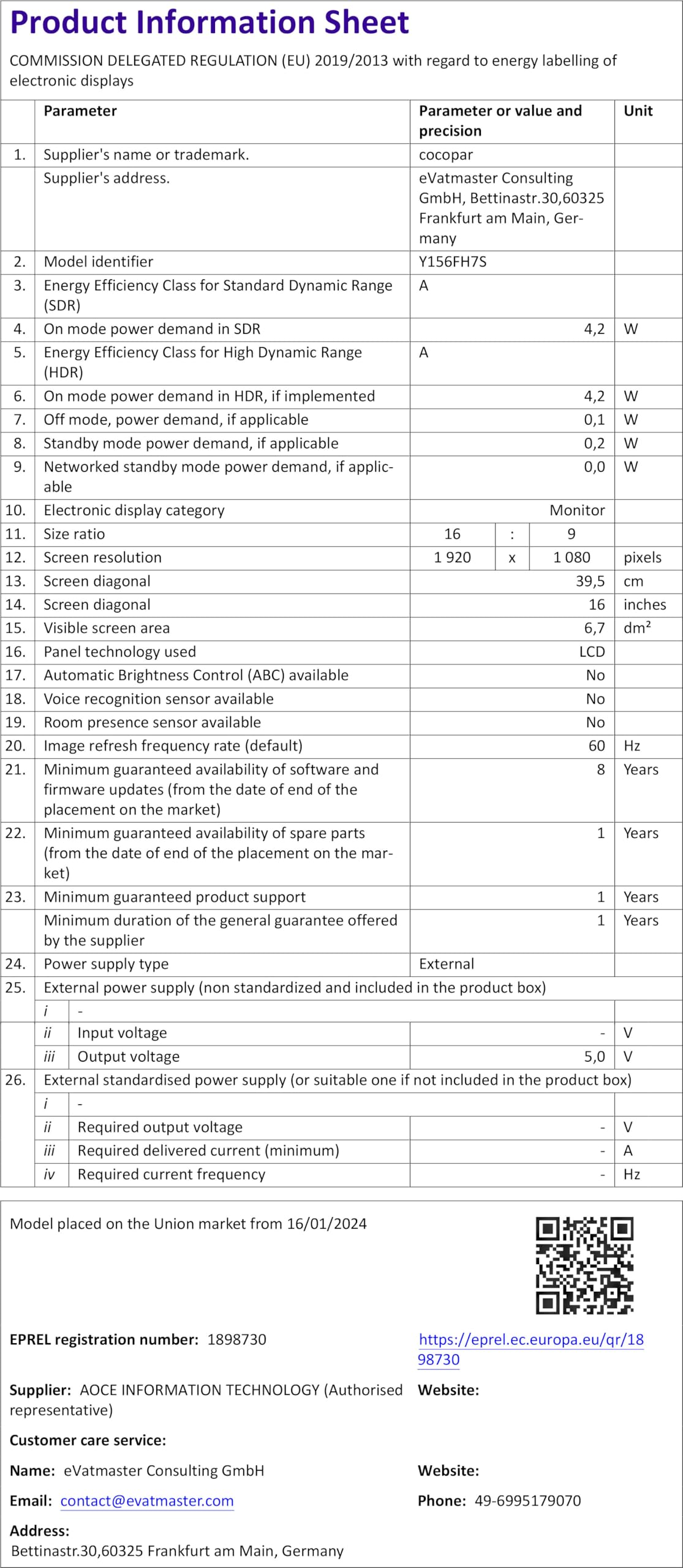 ASUS MB169C+ 15.6 Inch Portable Monitor, FHD (1920x1080), IPS, Flicker ...