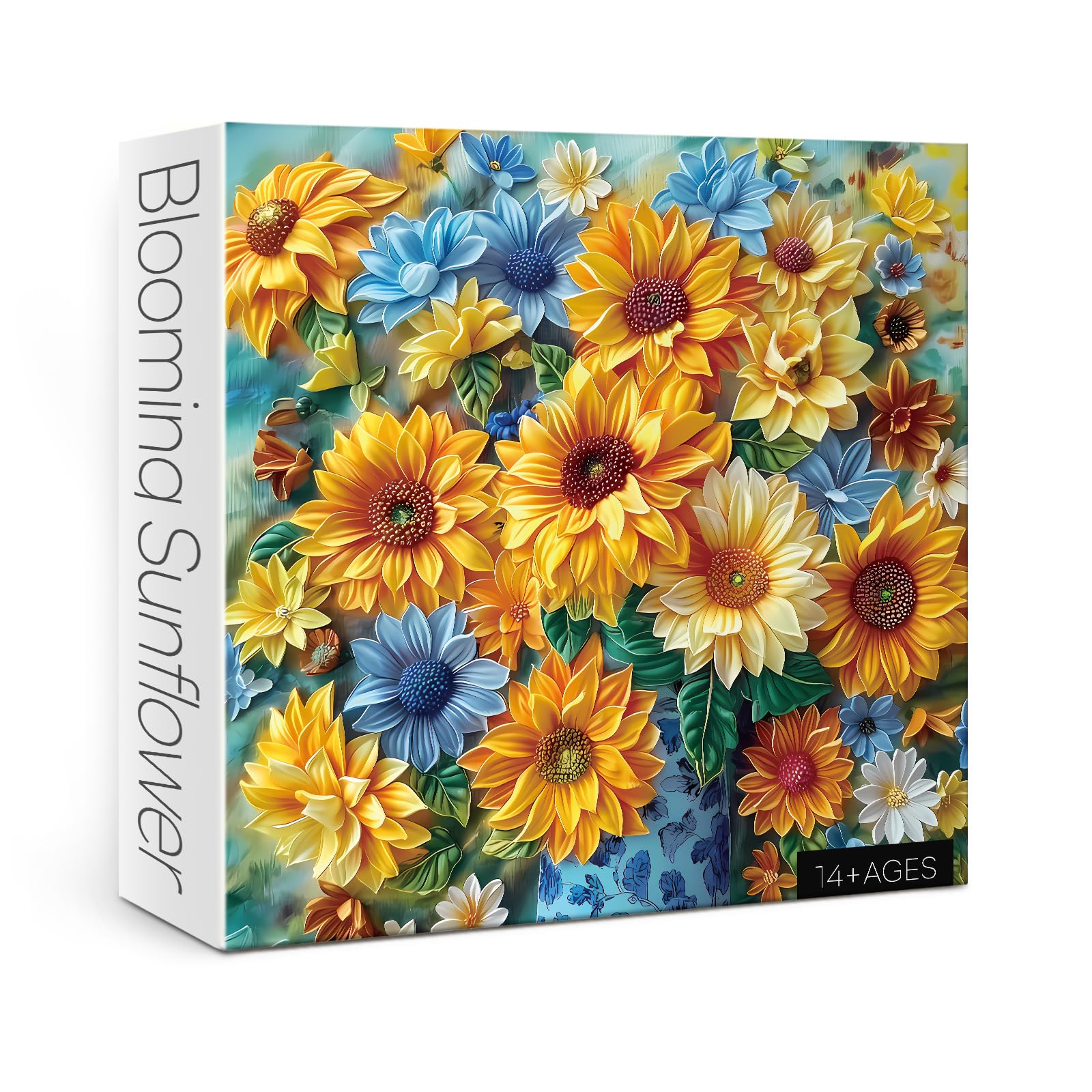 Amazon.com: 3D Summer Sunflower Puzzles for Adults 1000 Pieces, Nature ...