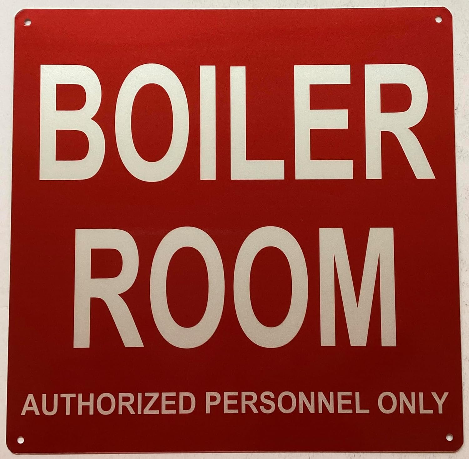 Boiler Room Sign (Red, Reflective, 10X10 Inch,Aluminium -Rust Free,Easy ...