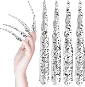 Amazon.com: Tohopus 20Pcs Finger Claws Nail Rings, Long Witch Claw ...