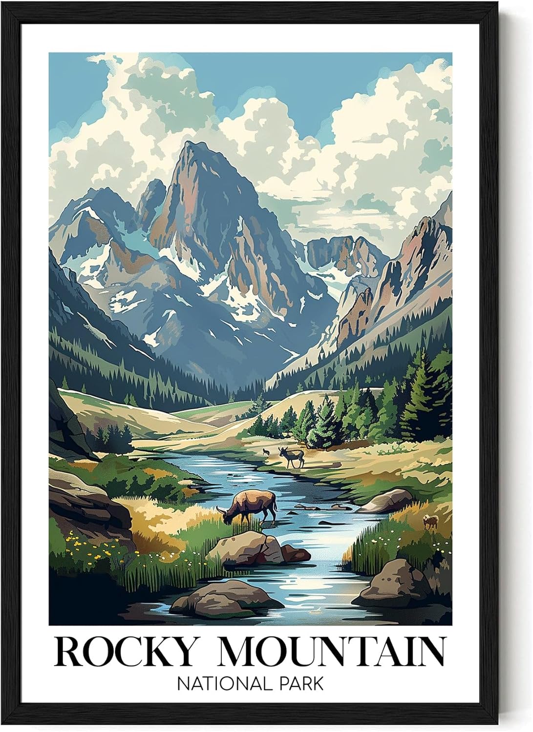 Amazon.com: LissiArt97 Rocky Mountain National Park Poster - Rocky ...