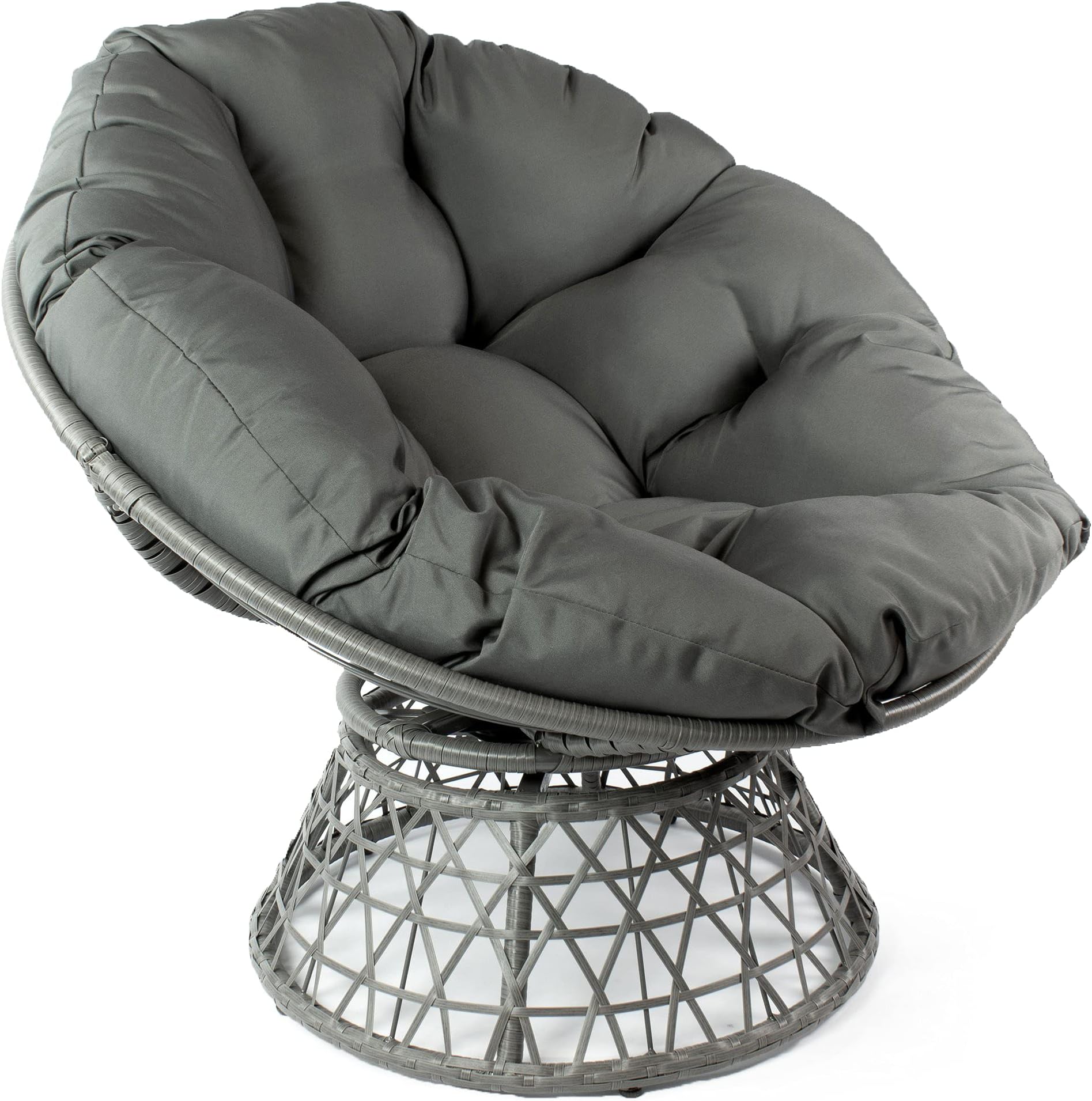 osoltus UFO 360° Drehsessel Gartensessel Papason mit Kissen grau ...
