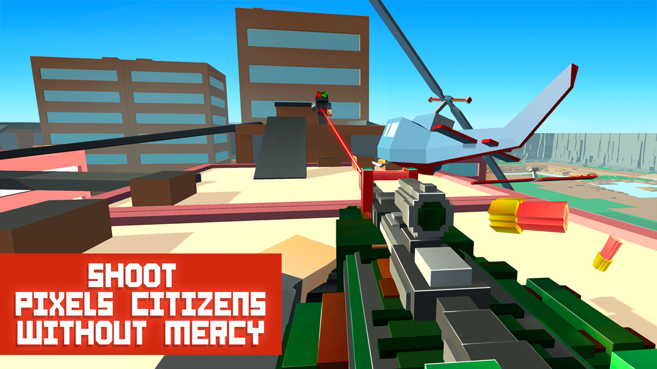 Block Sniper Survival 3D: Armed Force of Battle Warriors Pixel Shooting ...