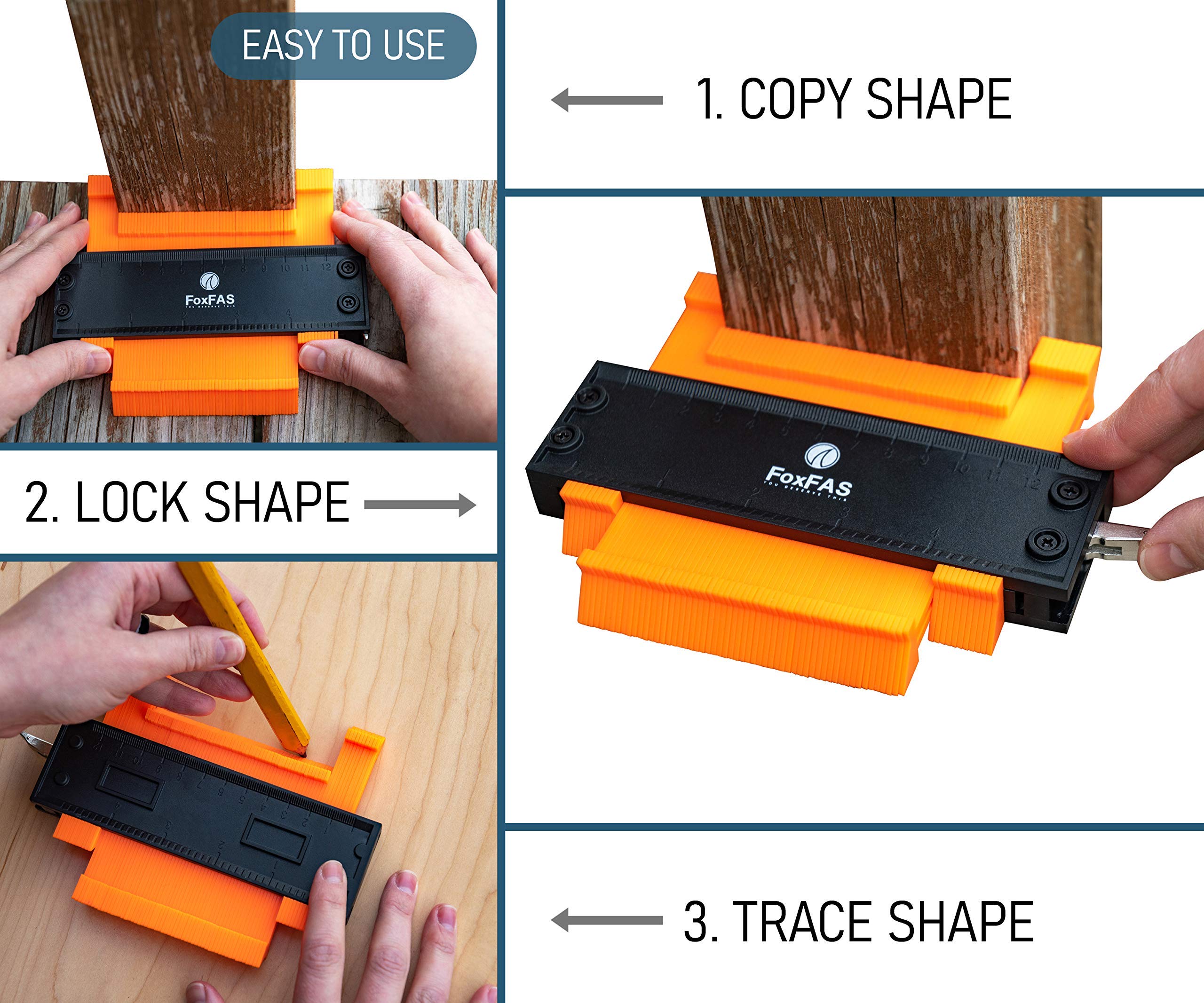 Contour Gage Contour Gauge Profile Tool With Lock 10 Inch/25cm, Profile ...