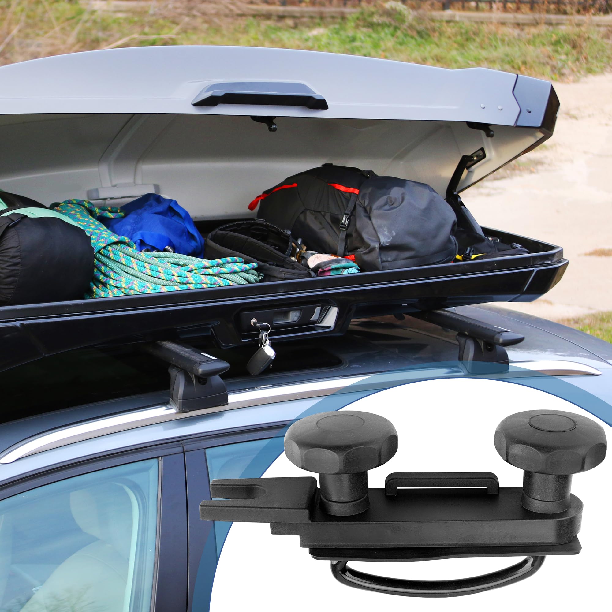 Snapklik.com : 4 Pcs Universal Roof Rack Brackets, Roof Box U-Bolt ...