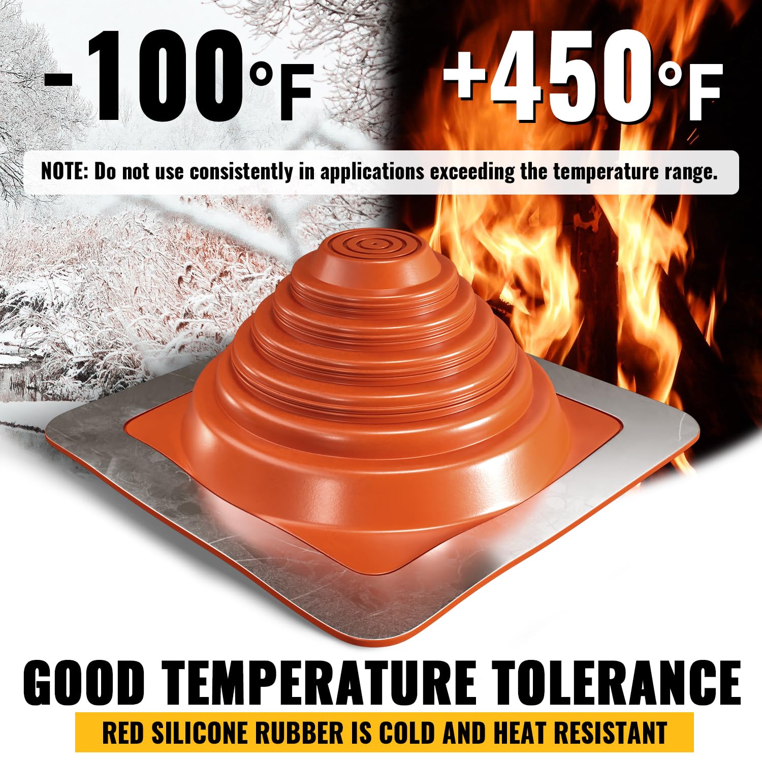 Snapklik.com : #3 Metal Roof Pipe Boot, Silicone Pipe Flashing Vent ...