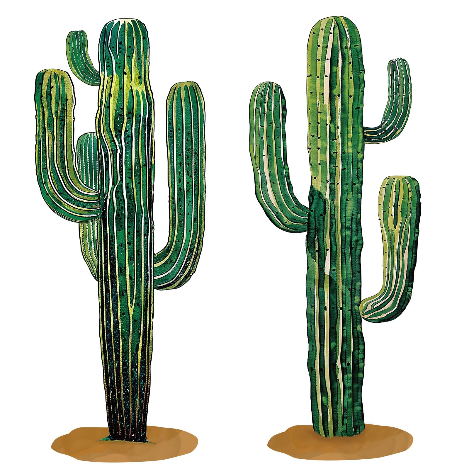 Amazon.com: 2 Pcs 6 Feet Large Boho Cactus Wall Decor Jointed Cactus ...