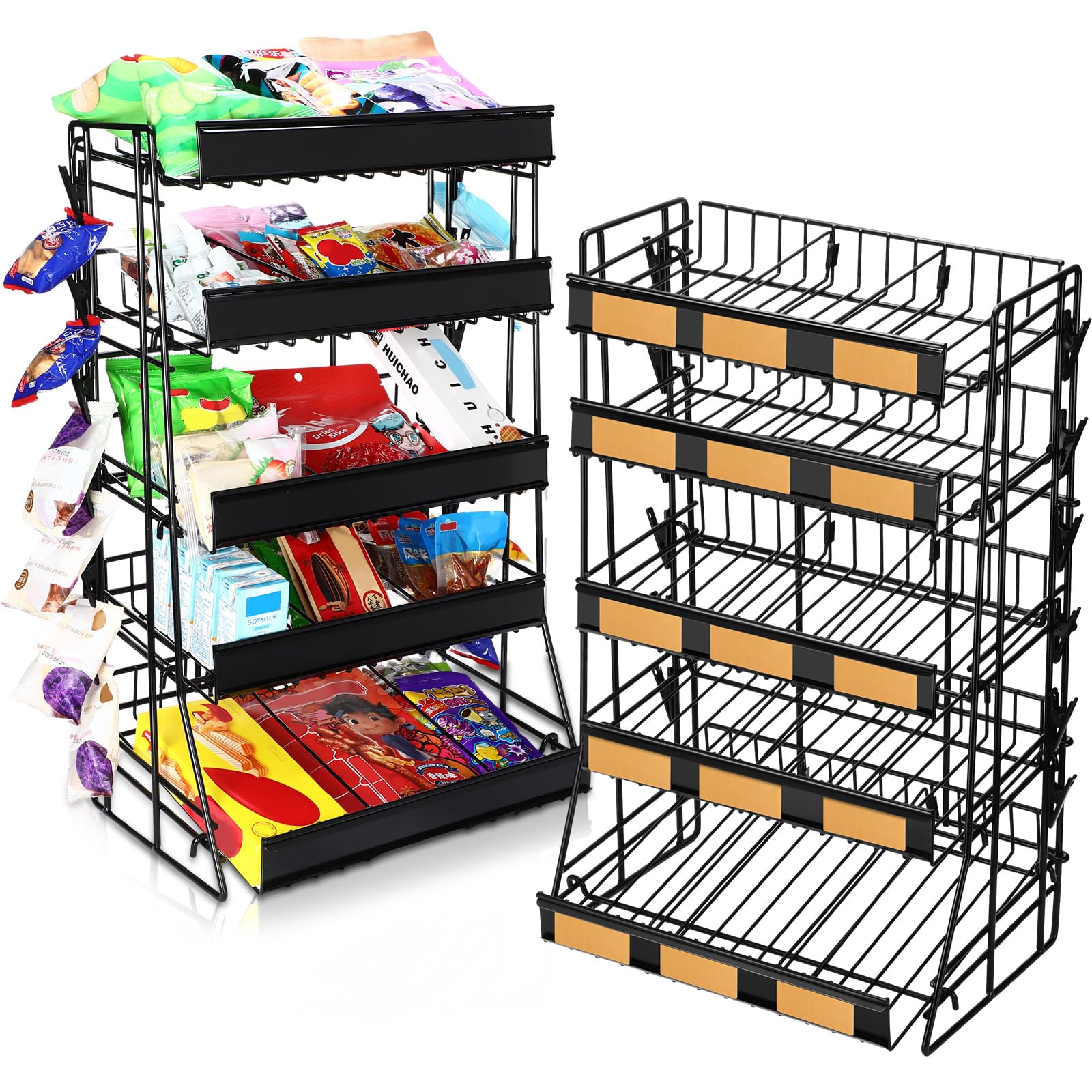 Amazon.com: Suzile 2 Pack 5 Tier Candy Display Rack Snack Organizer for ...