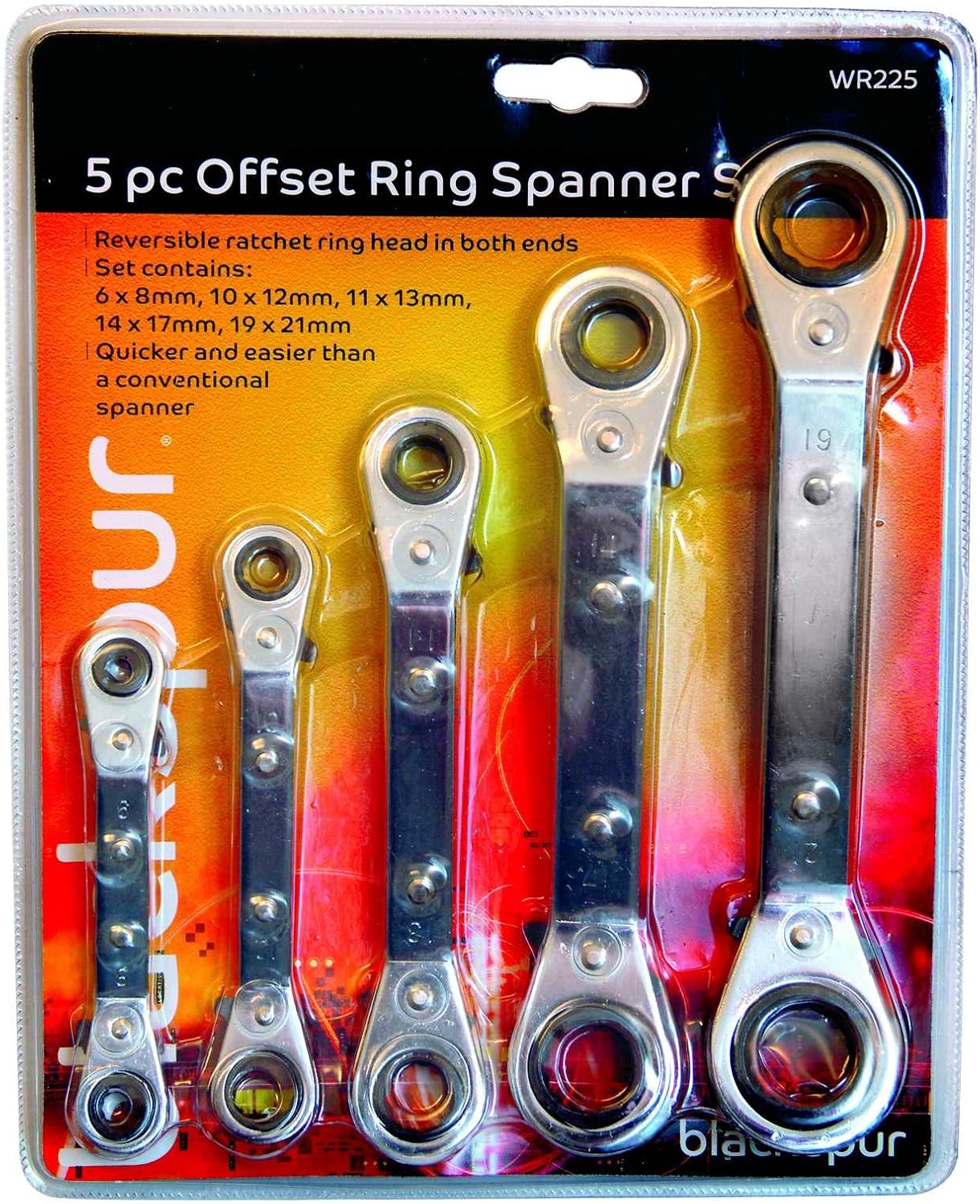 5 Piece Offset Ring Spanner Set : Amazon.co.uk: DIY & Tools