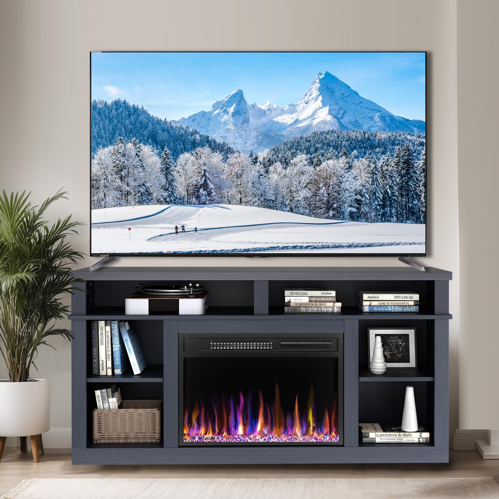 Amazon.com: Fireplace TV Stand for TVs Up to 65”, 50" Entertainment ...