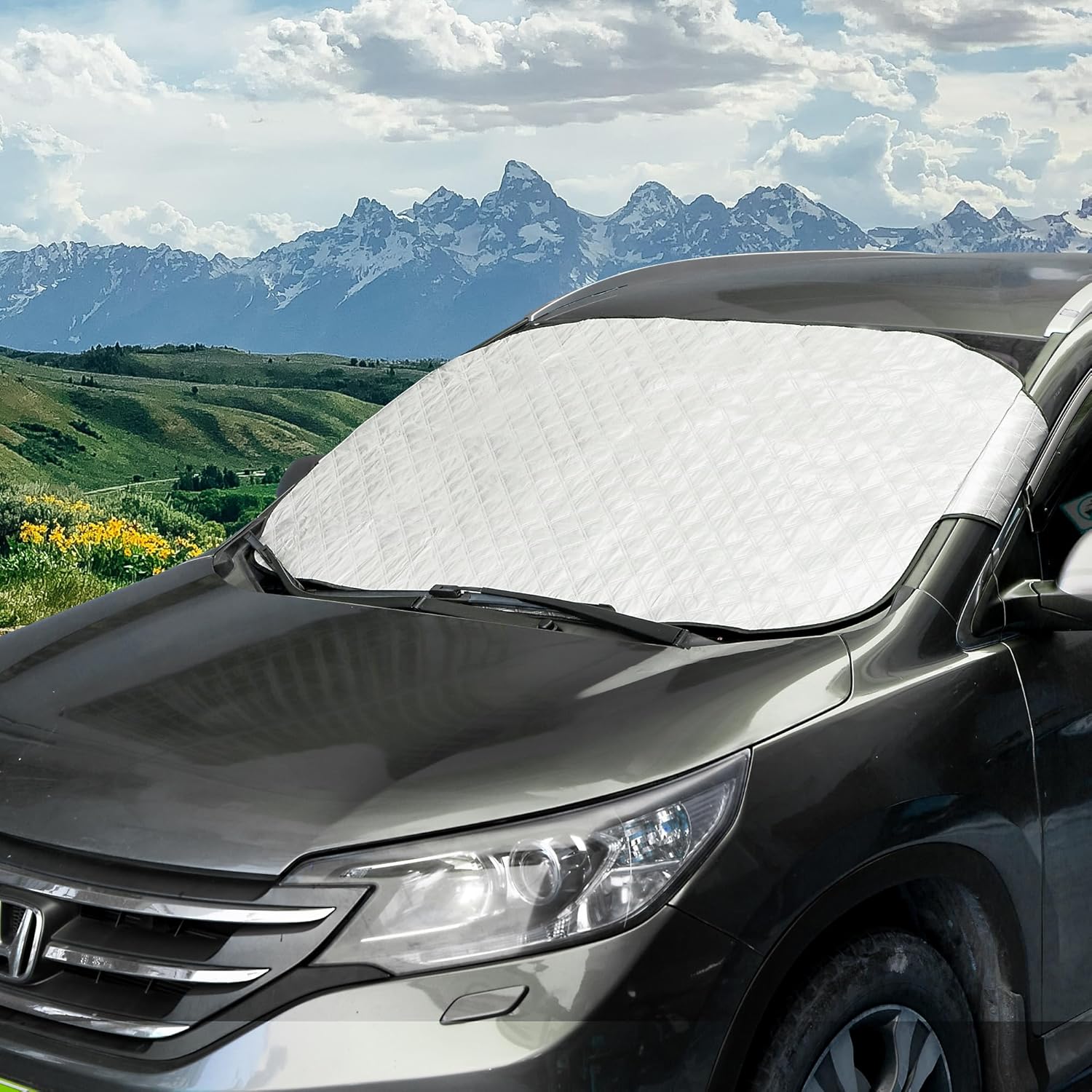 ASAB Car Windscreen Cover Universal Prevents Heat Build Up Waterproof ...