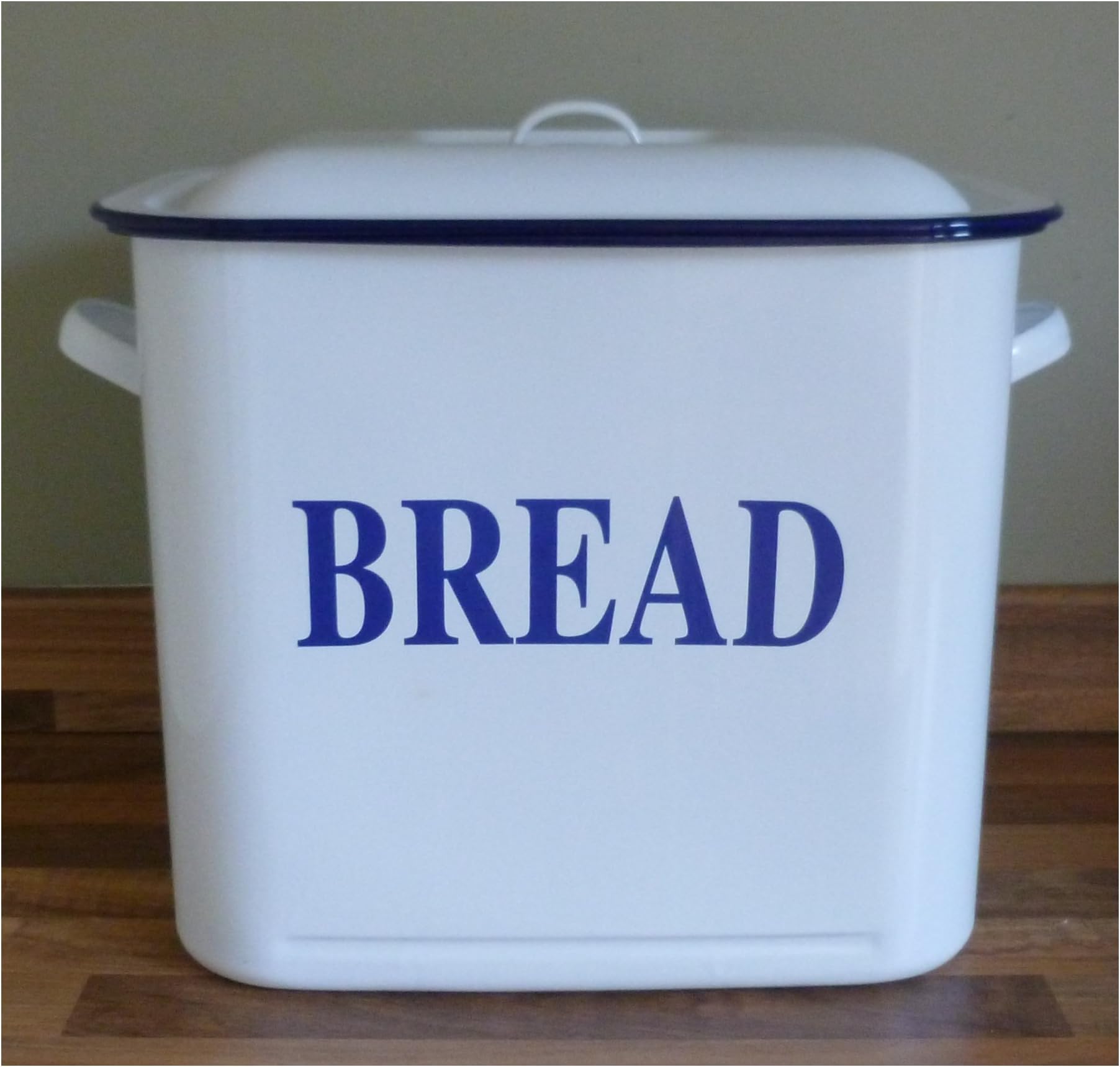 Falcon Enamel 34cm Oblong White Bread Bin : Amazon.co.uk: Home & Kitchen