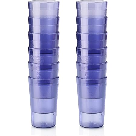 Amazon.com | Youngever 18 Pack 20 Ounce Plastic Tumblers, Cafe Break ...