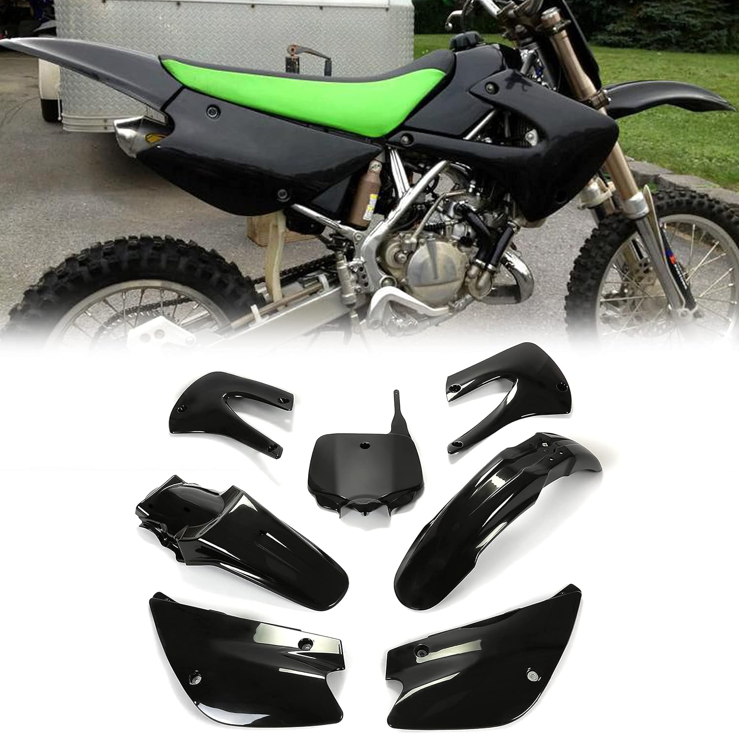 Amazon.com: KUAFU Plastic Kit Fairing Bodywork Compatible With 2001 ...