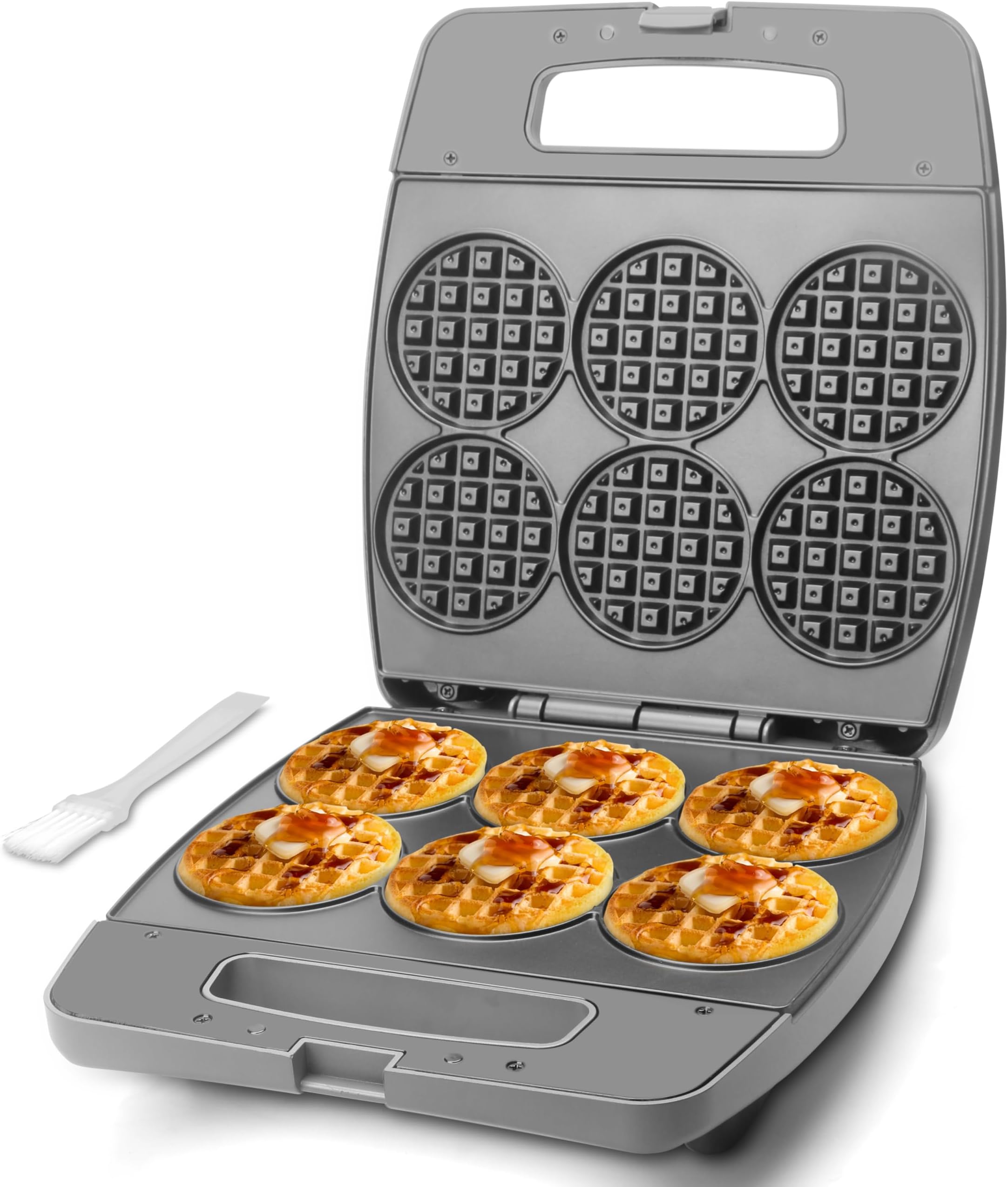 Amazon.com: Aoruru Mini Waffle Bowl Maker 4 Belgium Waffle Bowls: Home ...