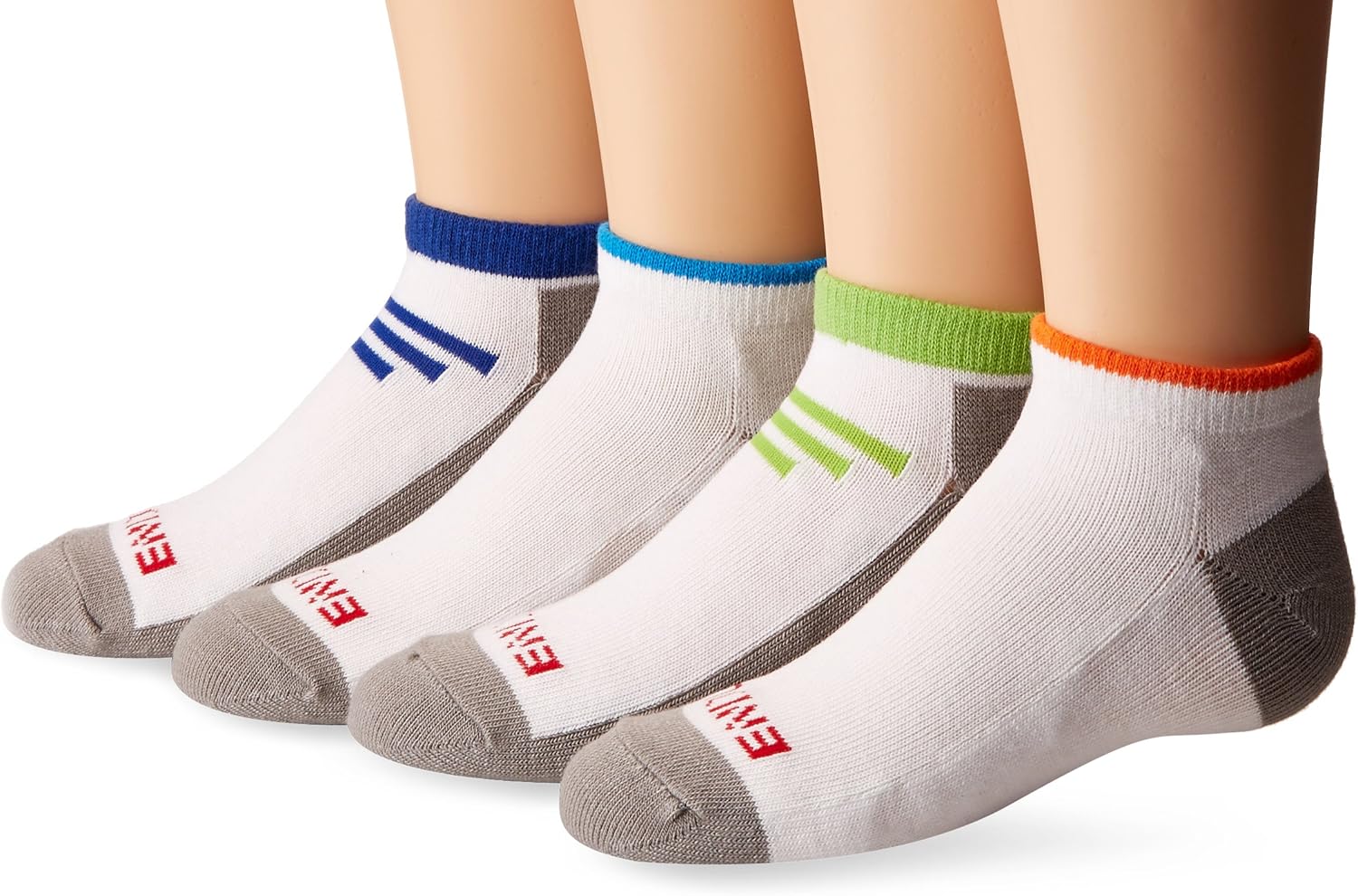 Amazon.com: Peds Big Boys' Endur Low Cut Flat Knit Socks Large 4 Pairs ...