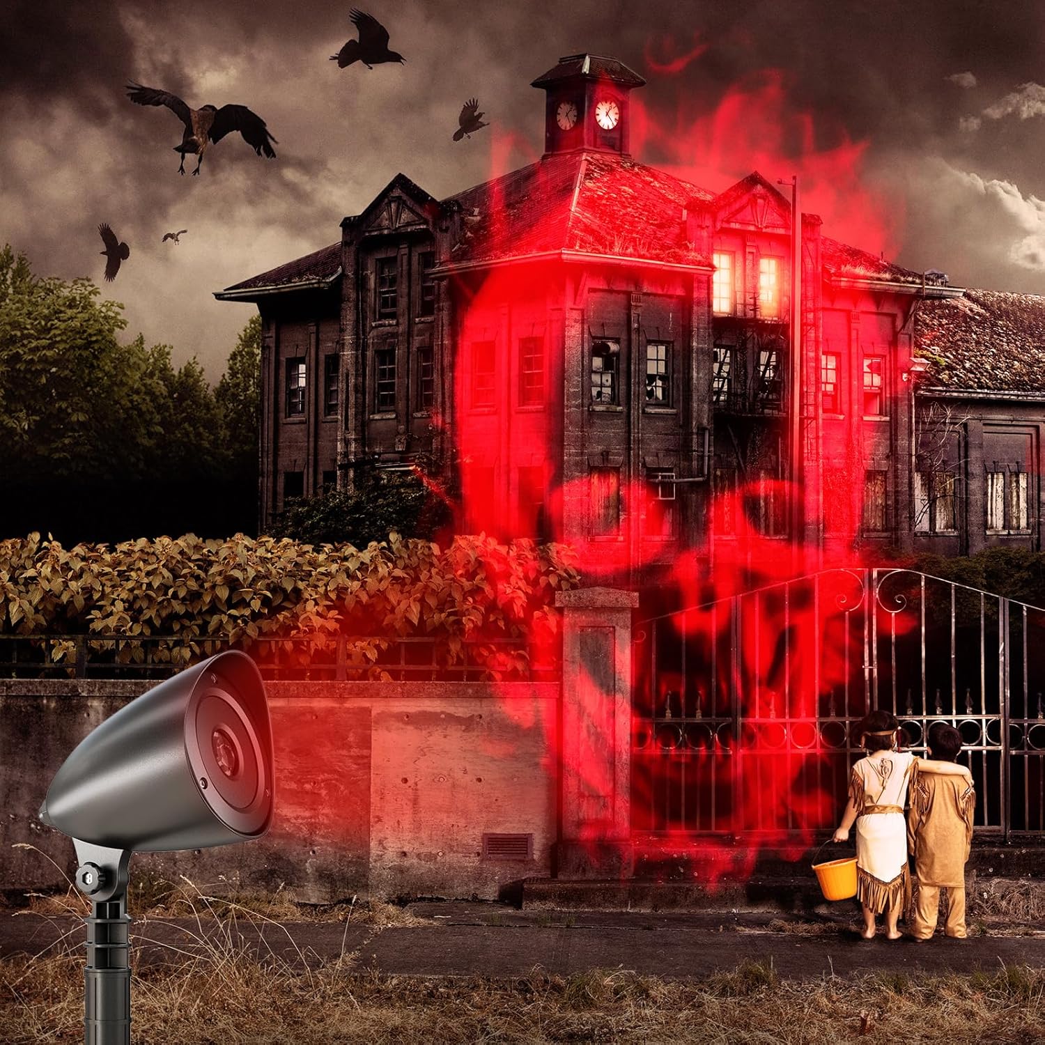 Amazon.com: Minetom Halloween Projector Lights Outdoor, Dynamic 3D ...