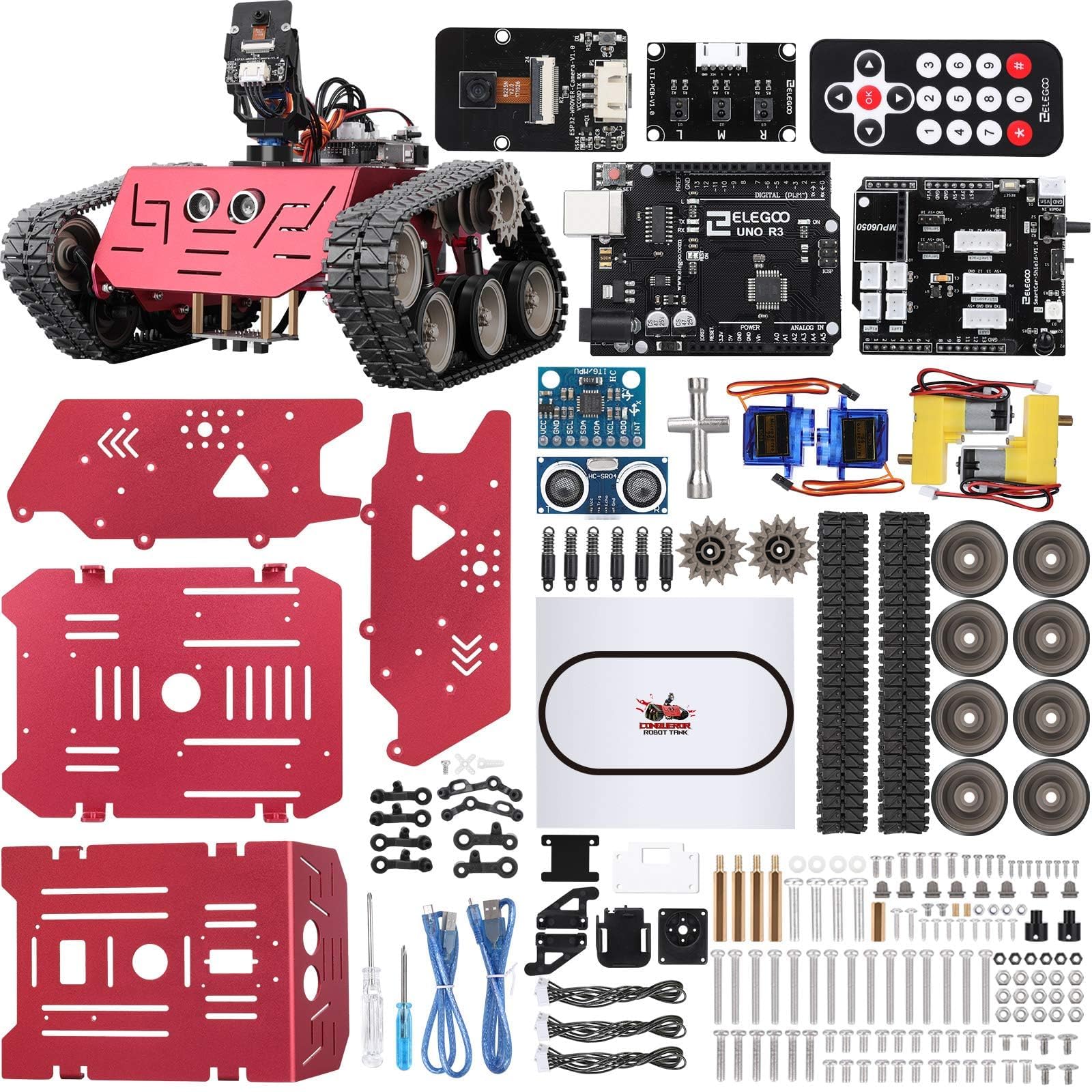 ELEGOO Conqueror Robot Tank with UNO R3, Line Tracking Module, IR ...