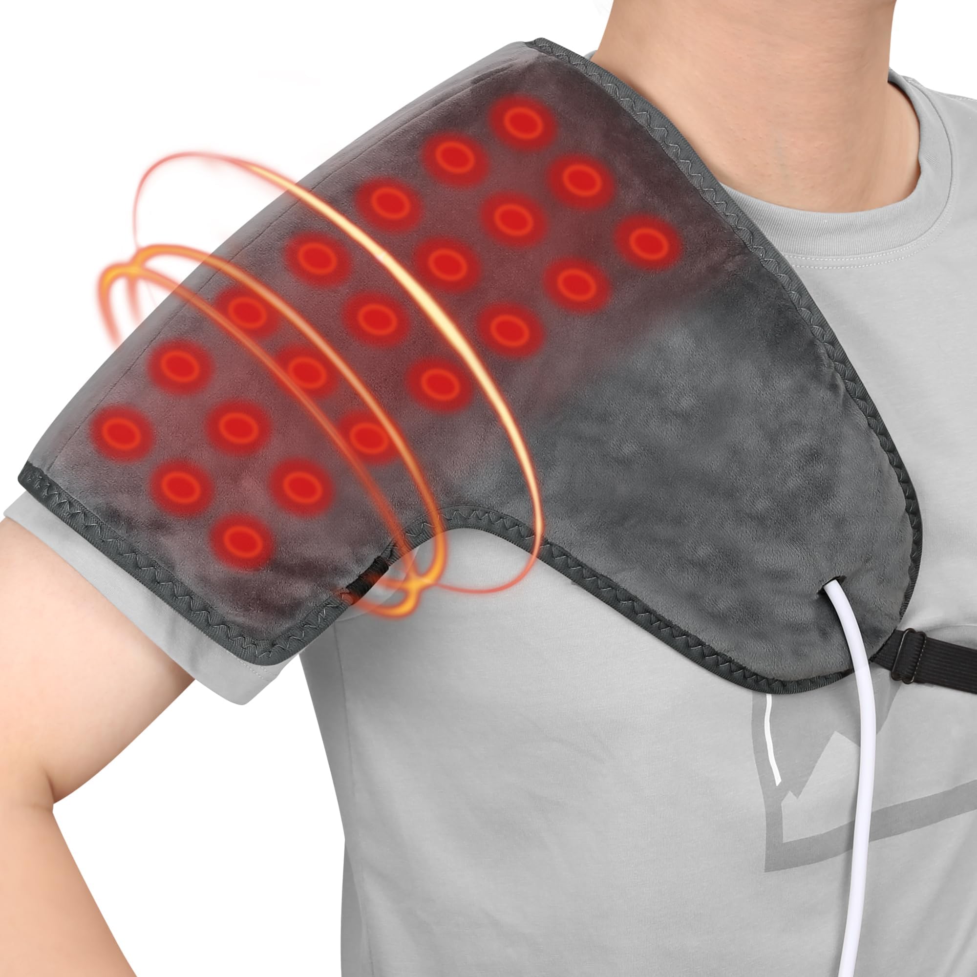 Amazon.com: H&B Infrared Shoulder Heating Pads, Far Infrared Heating ...