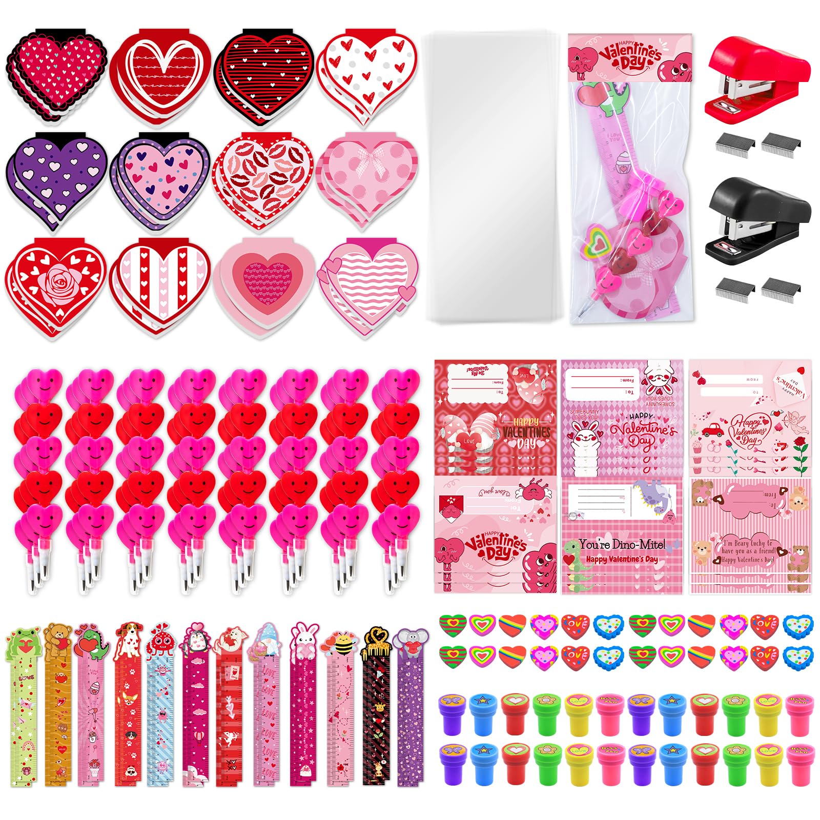 Amazon.com: 170 Pcs Valentines Day Gifts Classroom Supplies - Valentine ...
