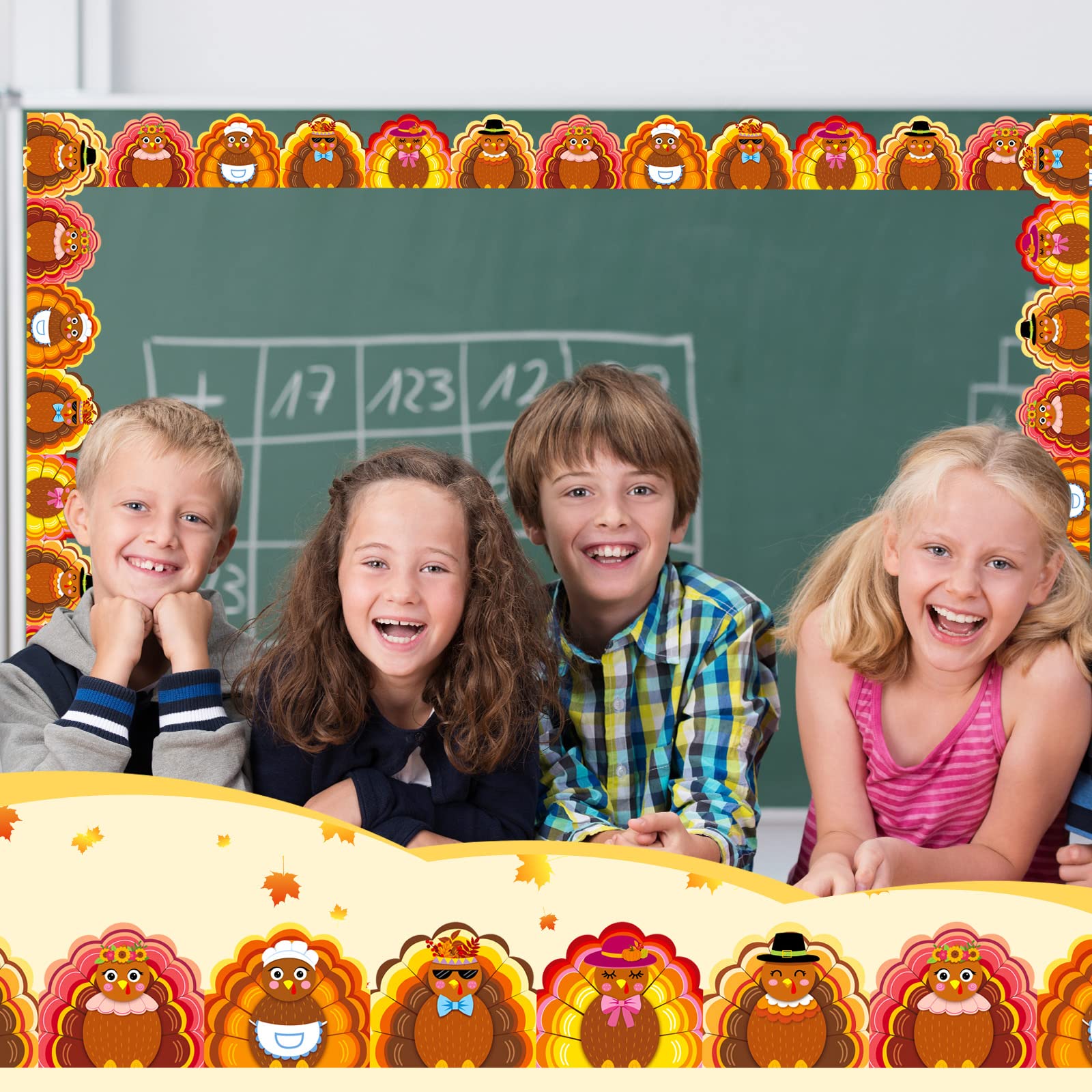 Snapklik.com : 65.6 Ft Fall Bulletin Board Borders Turkey Theme ...