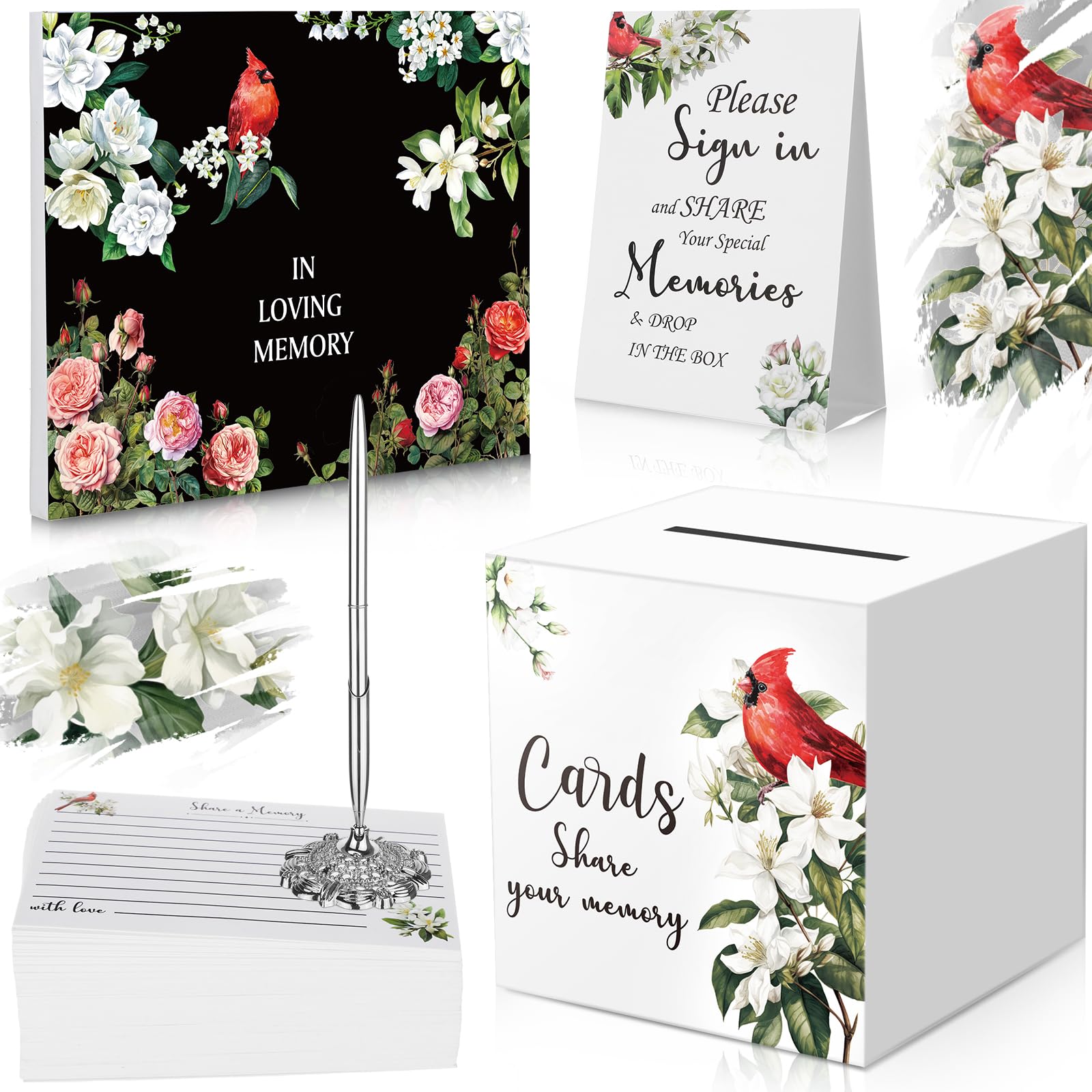 Amazon.com: Tenceur 104 Pcs Funeral Guest Book for Memorial Service ...