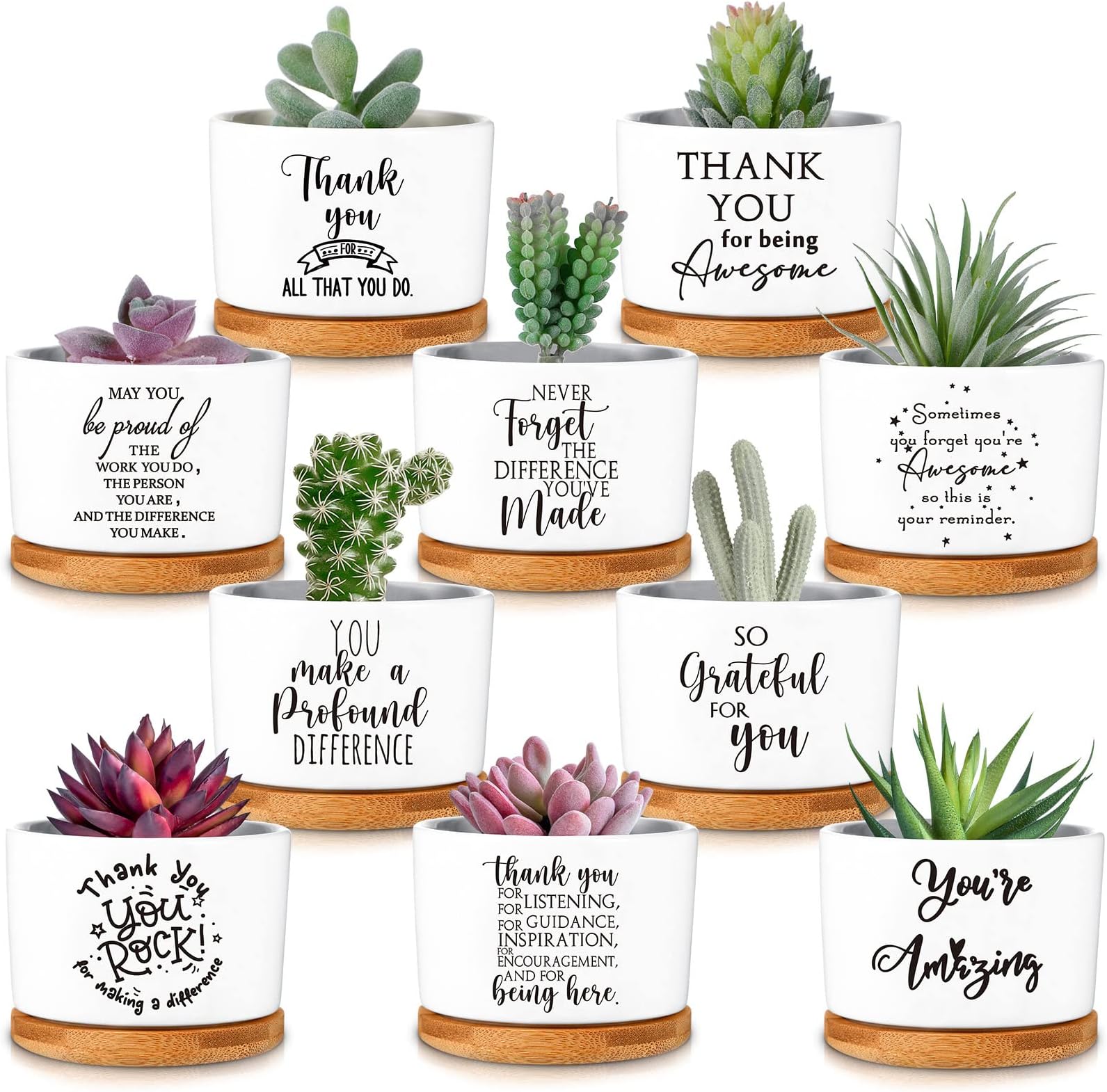 Amazon.com: Maitys 12 Pcs Employee Appreciation Gifts 3 Inch Wooden ...