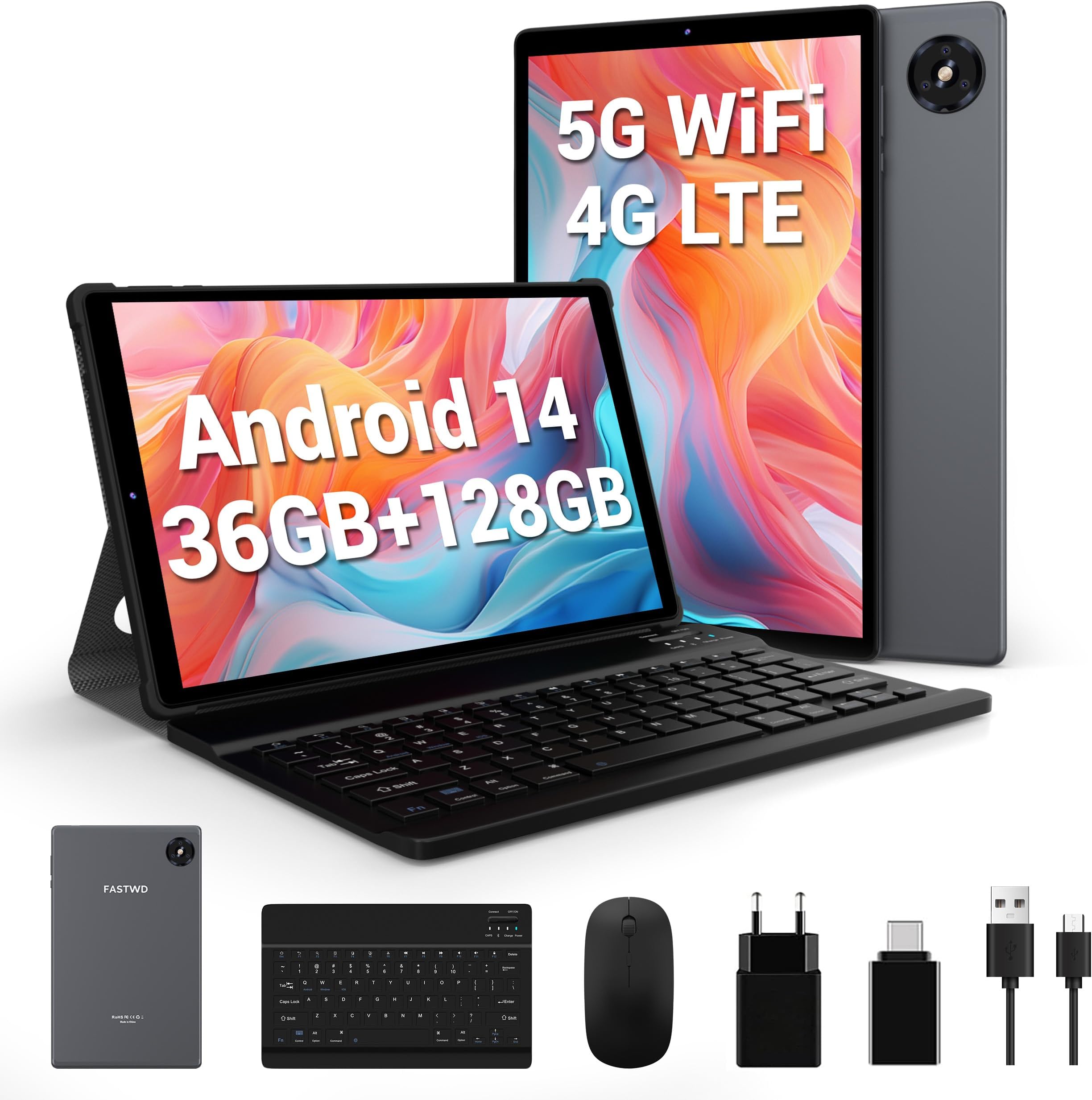 PIXPEAK Tablette 10 Pouces 4G LTE et 5G WiFi, Android 14.0 Octa-Core 2 ...